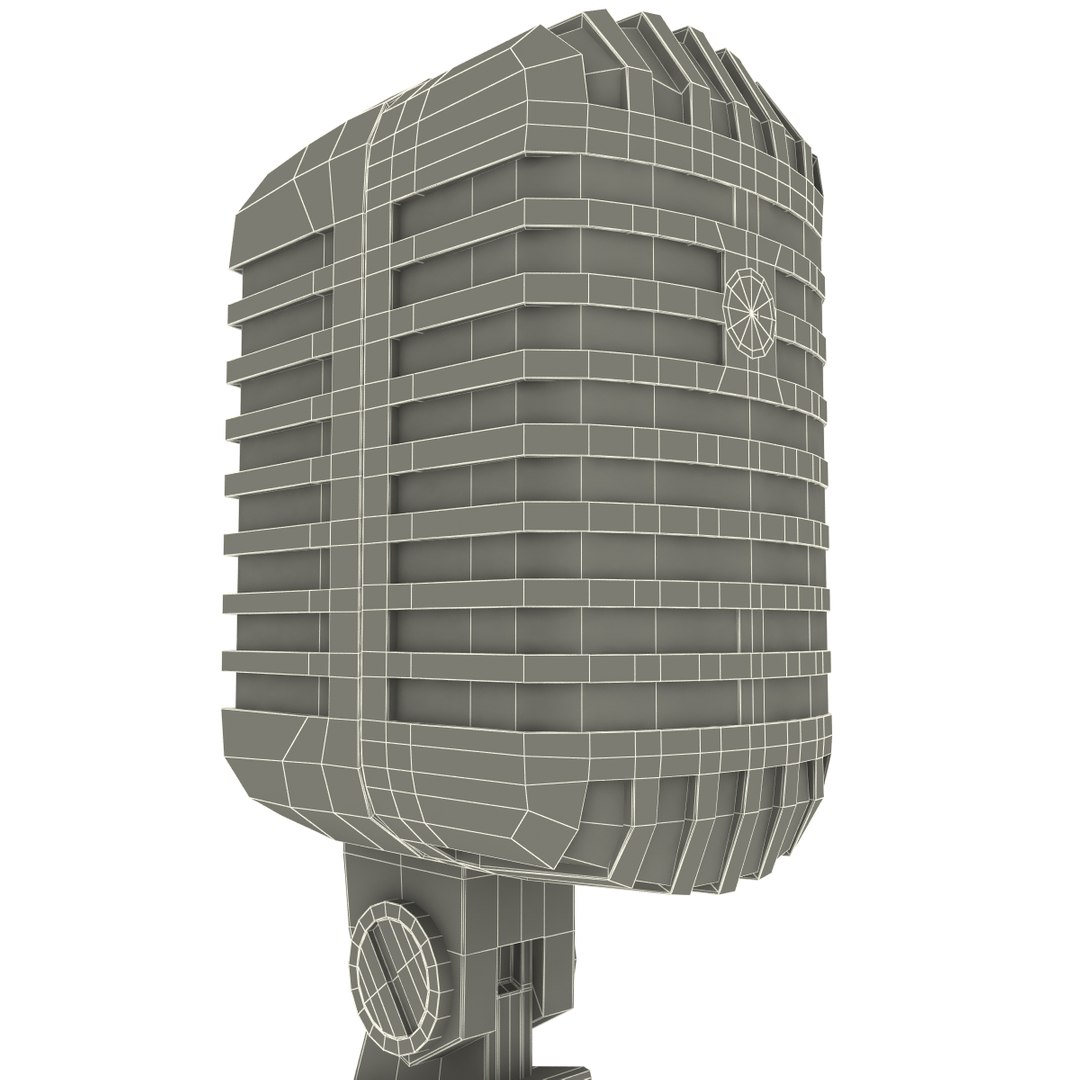 Retro Microphone 3d 3ds