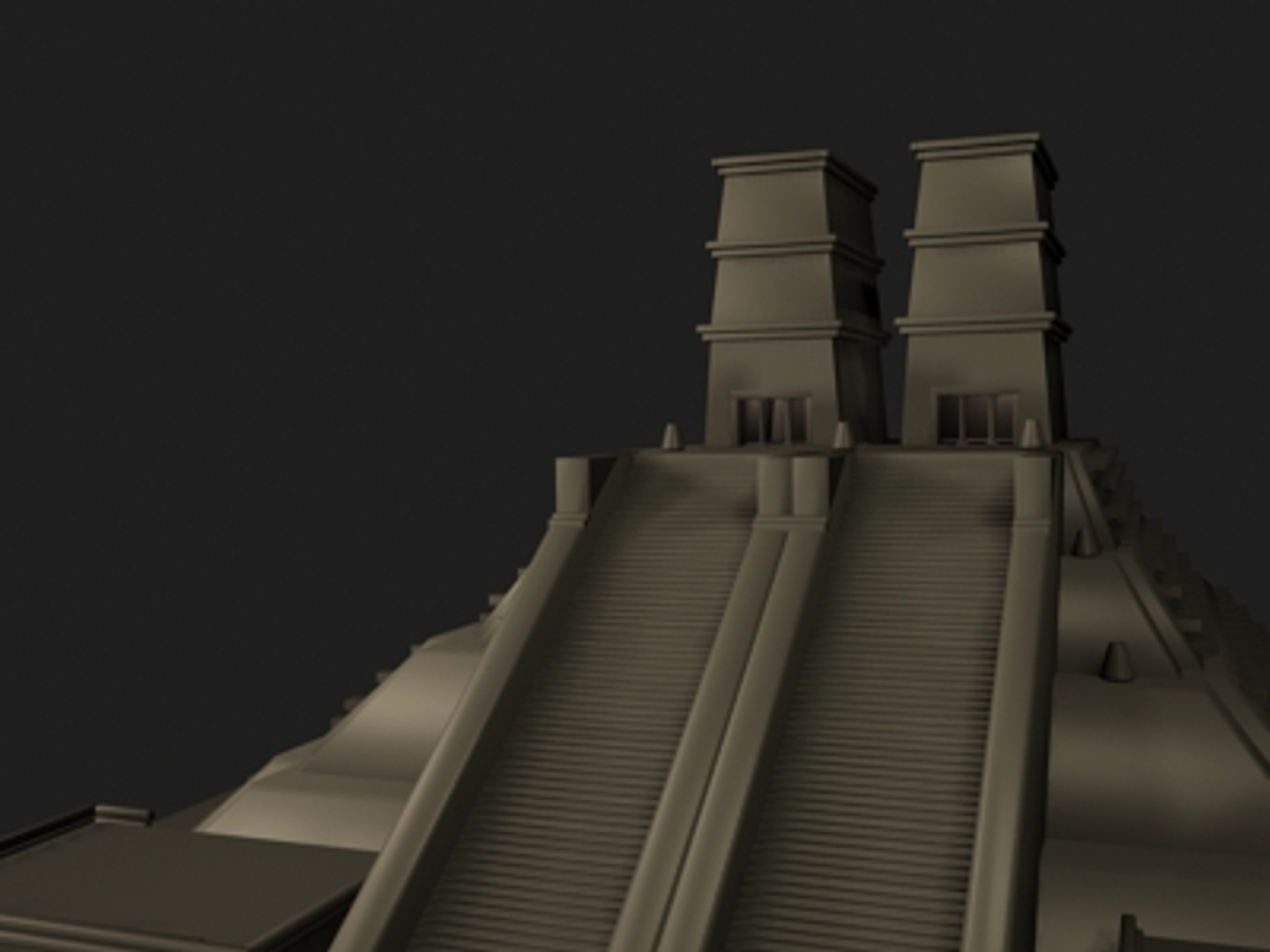 aztecs pyramid 3d max