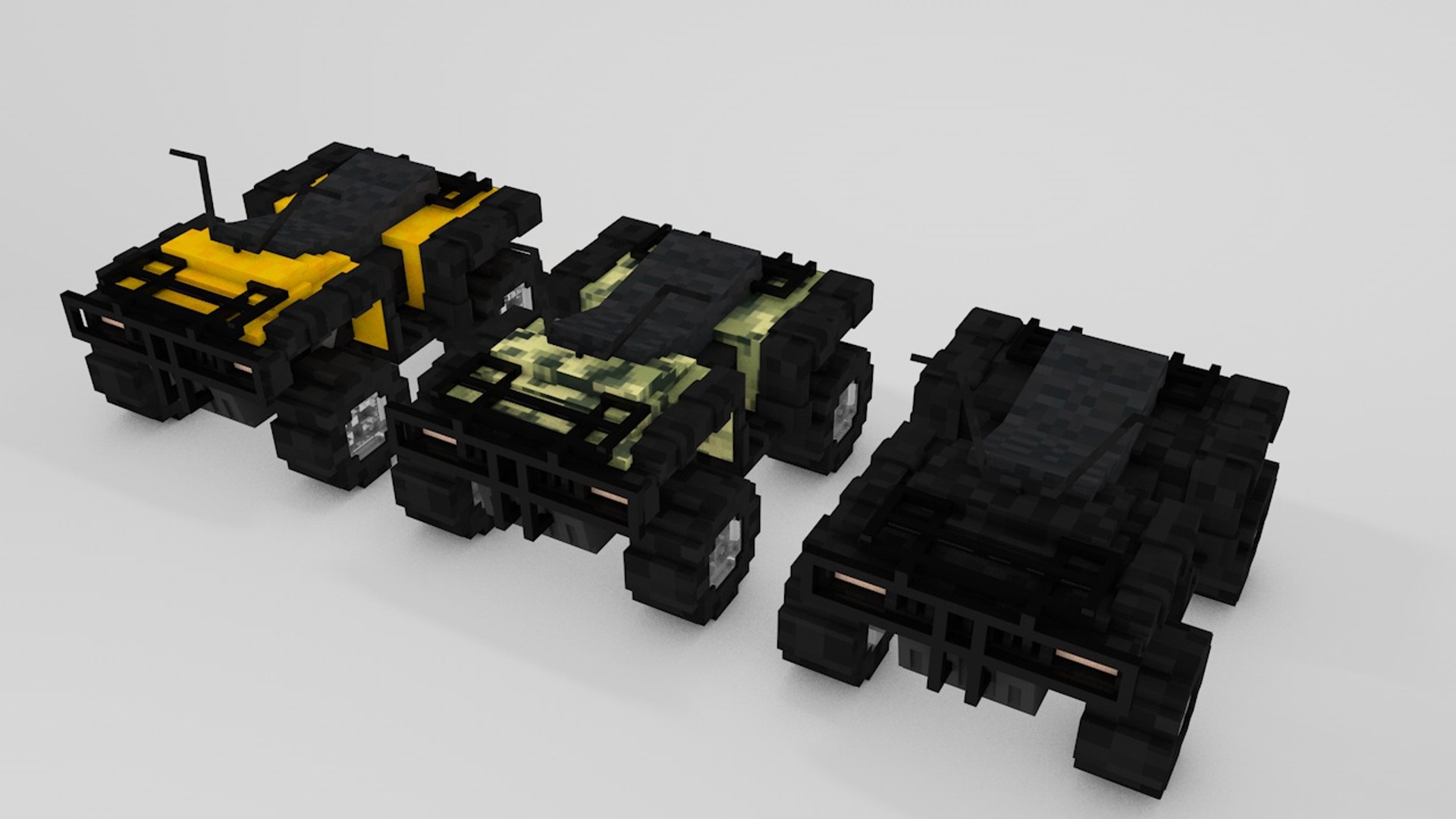 3d Model Of Minecraft Atv