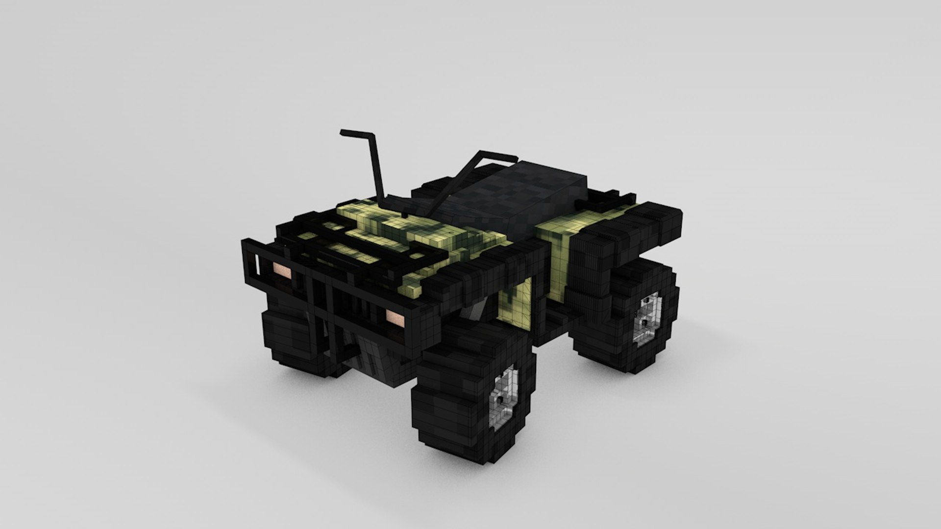 3d Model Of Minecraft Atv