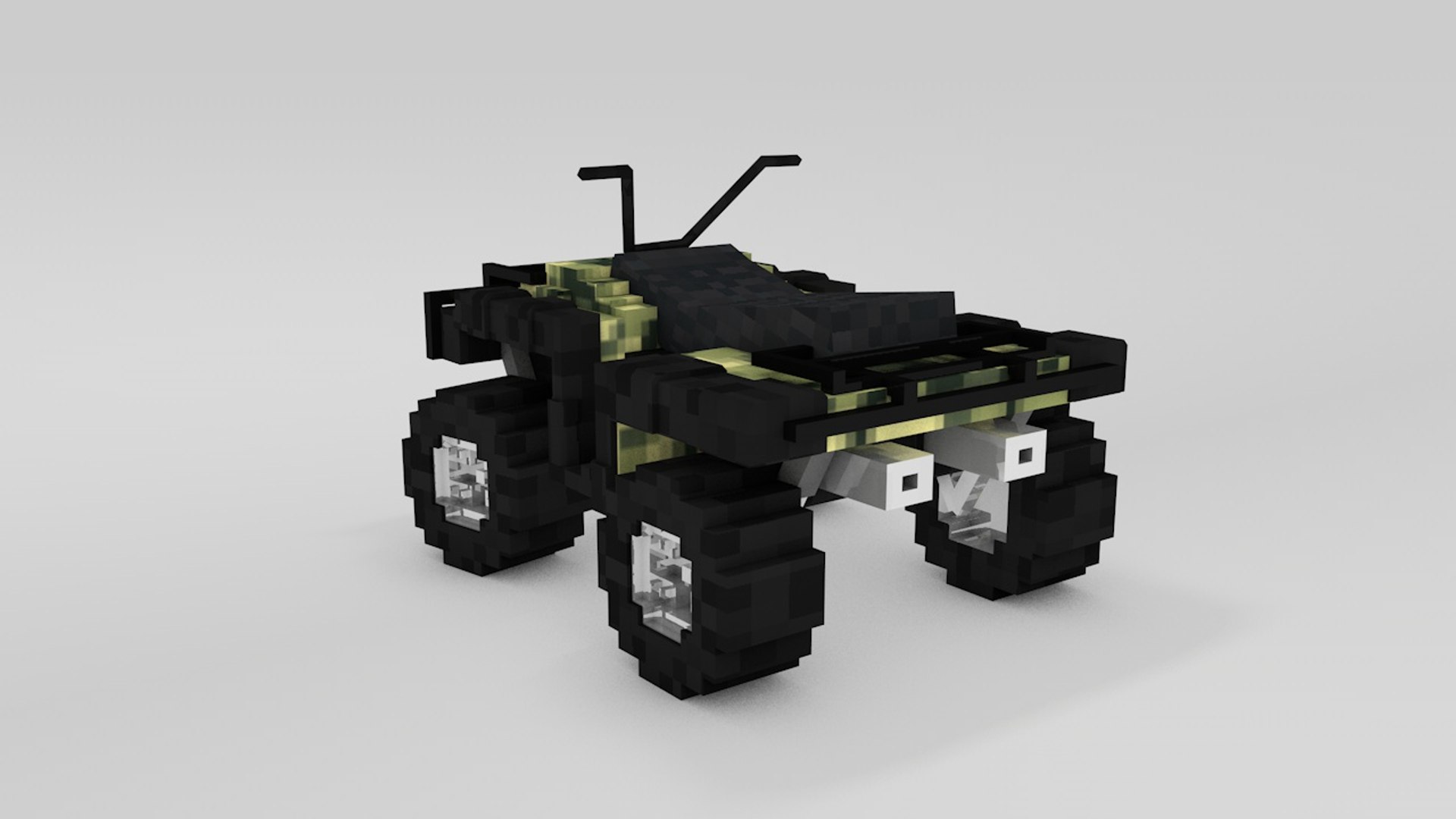 3d Model Of Minecraft Atv