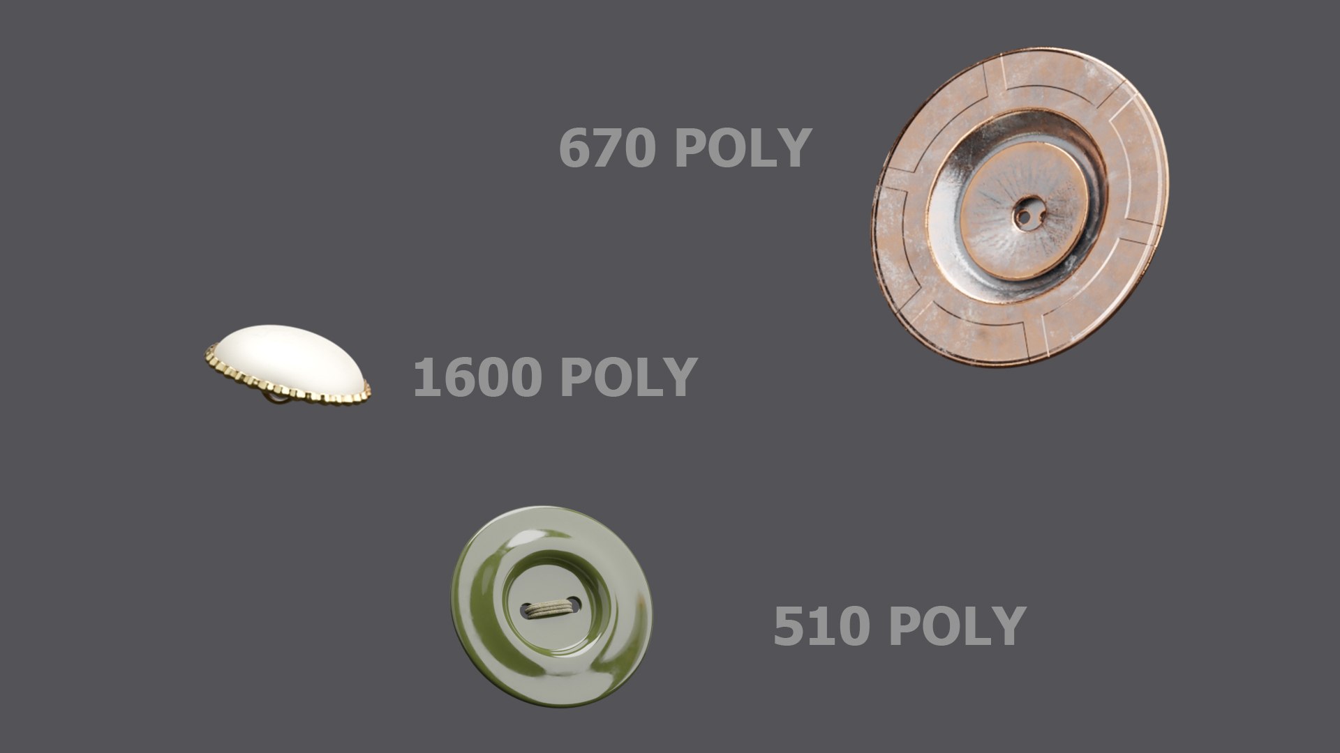 3D 47 BUTTONS-UV Model - TurboSquid 2097033