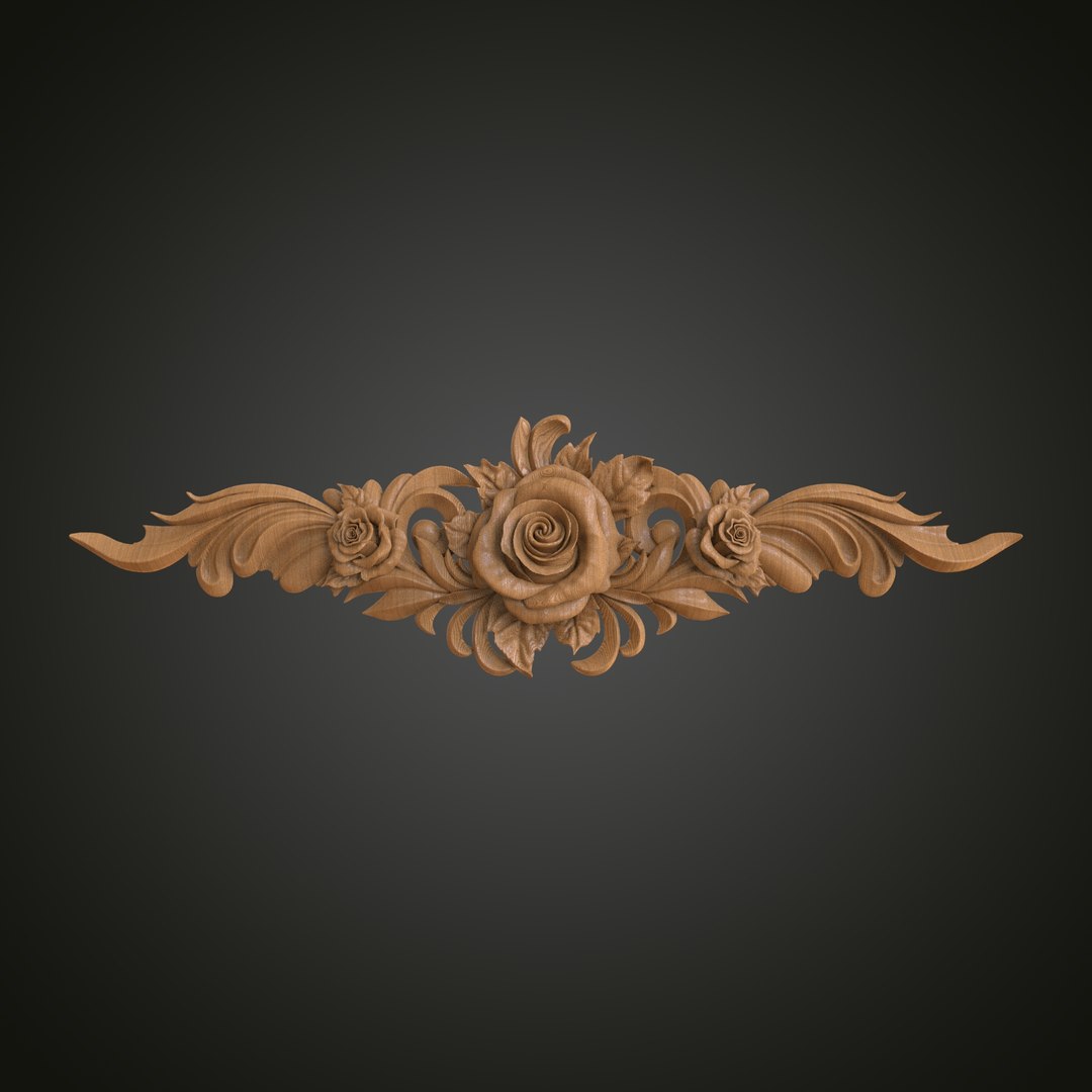 Rose Fretwork 3D - TurboSquid 1918359