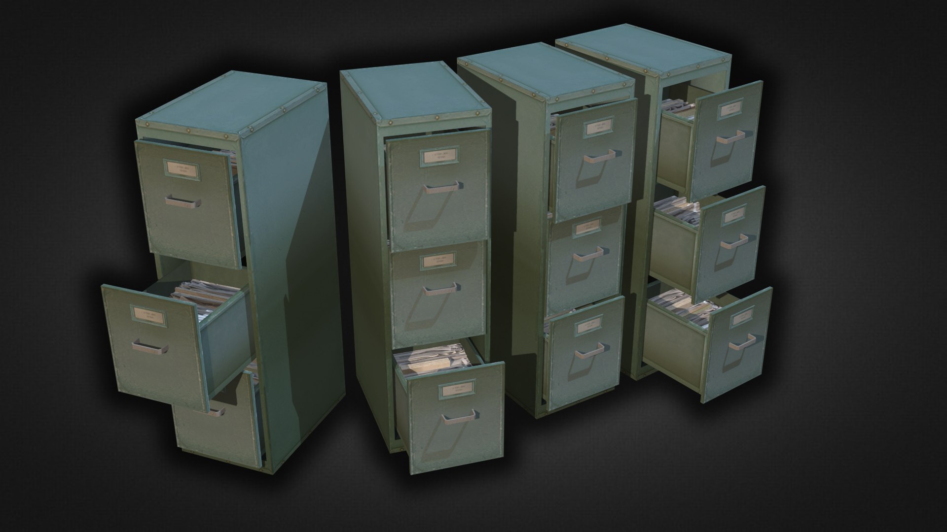 File Cabinet 3d 3ds
