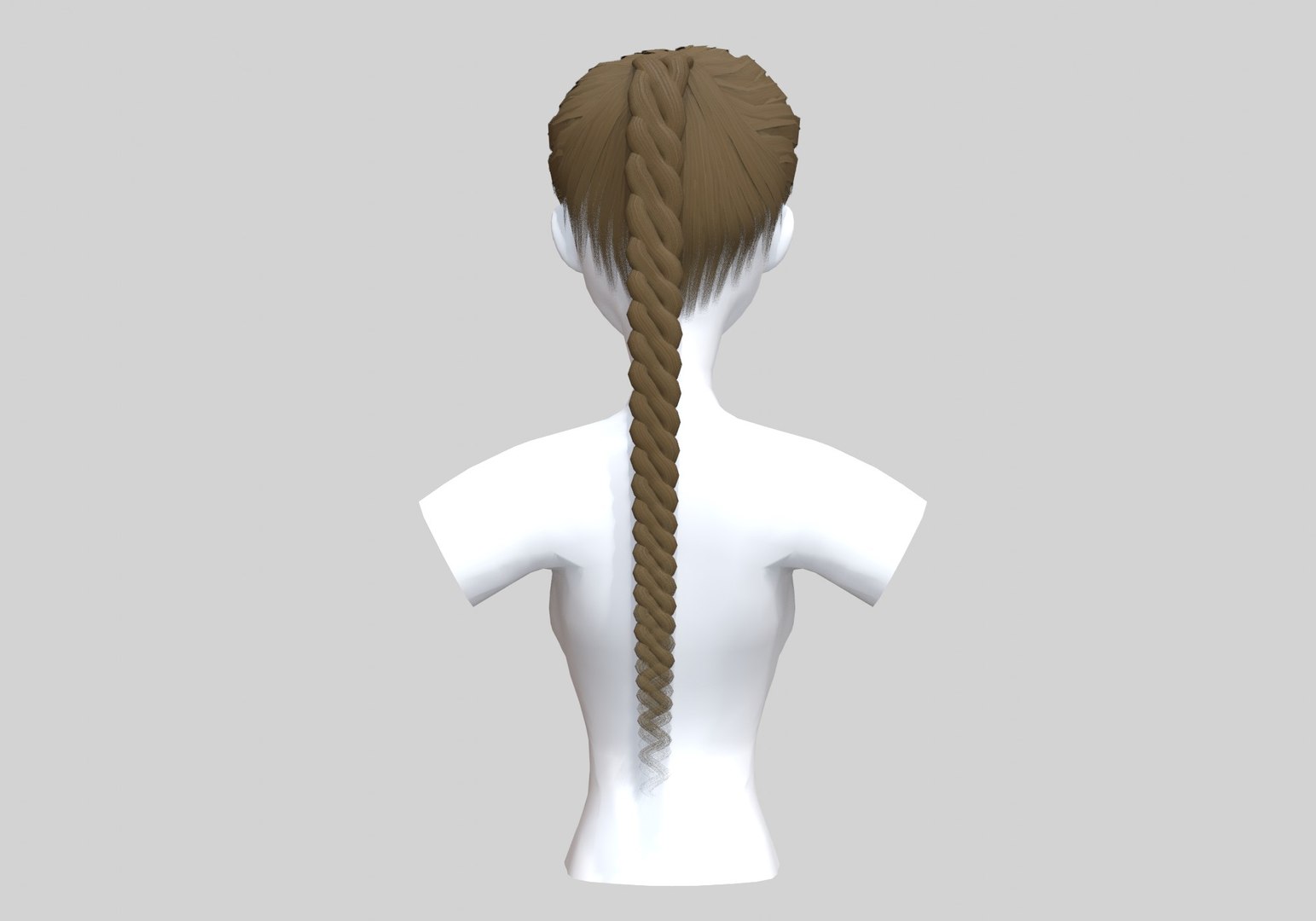 Long Braid Hairstyle Model - TurboSquid 1943366