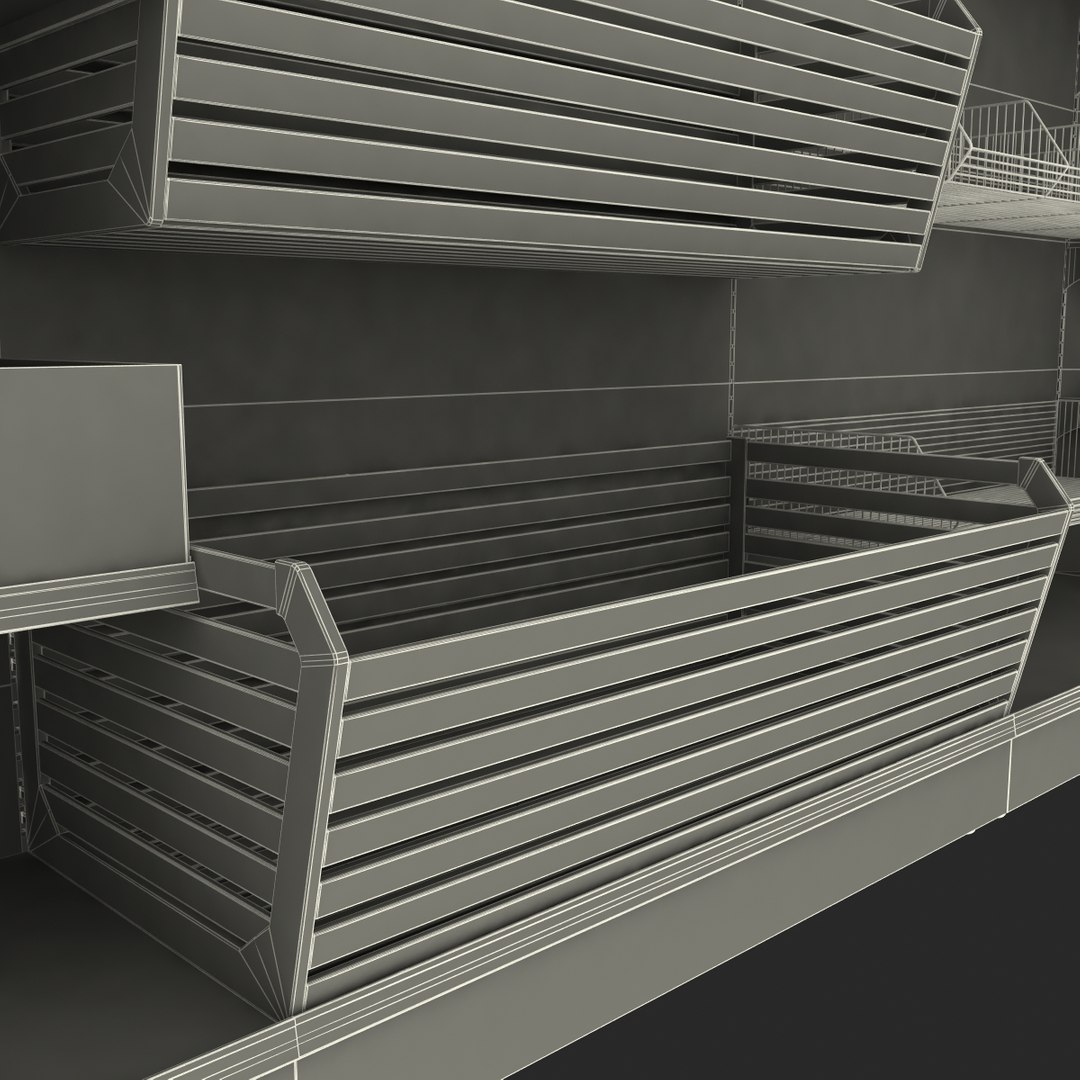 3d supermarket shelfs 2
