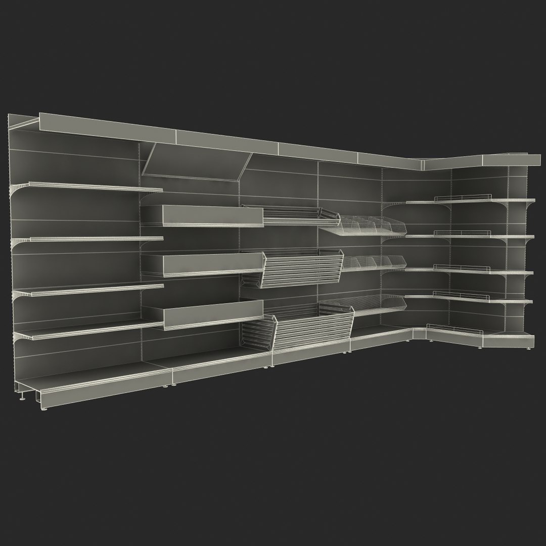 3d supermarket shelfs 2