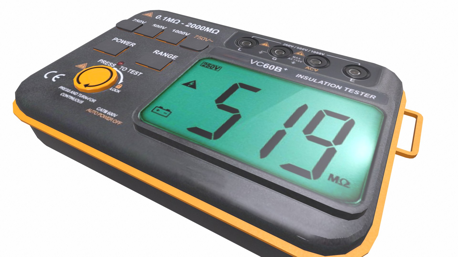 3D Digital Insulation Tester Low Poly - TurboSquid 2391200