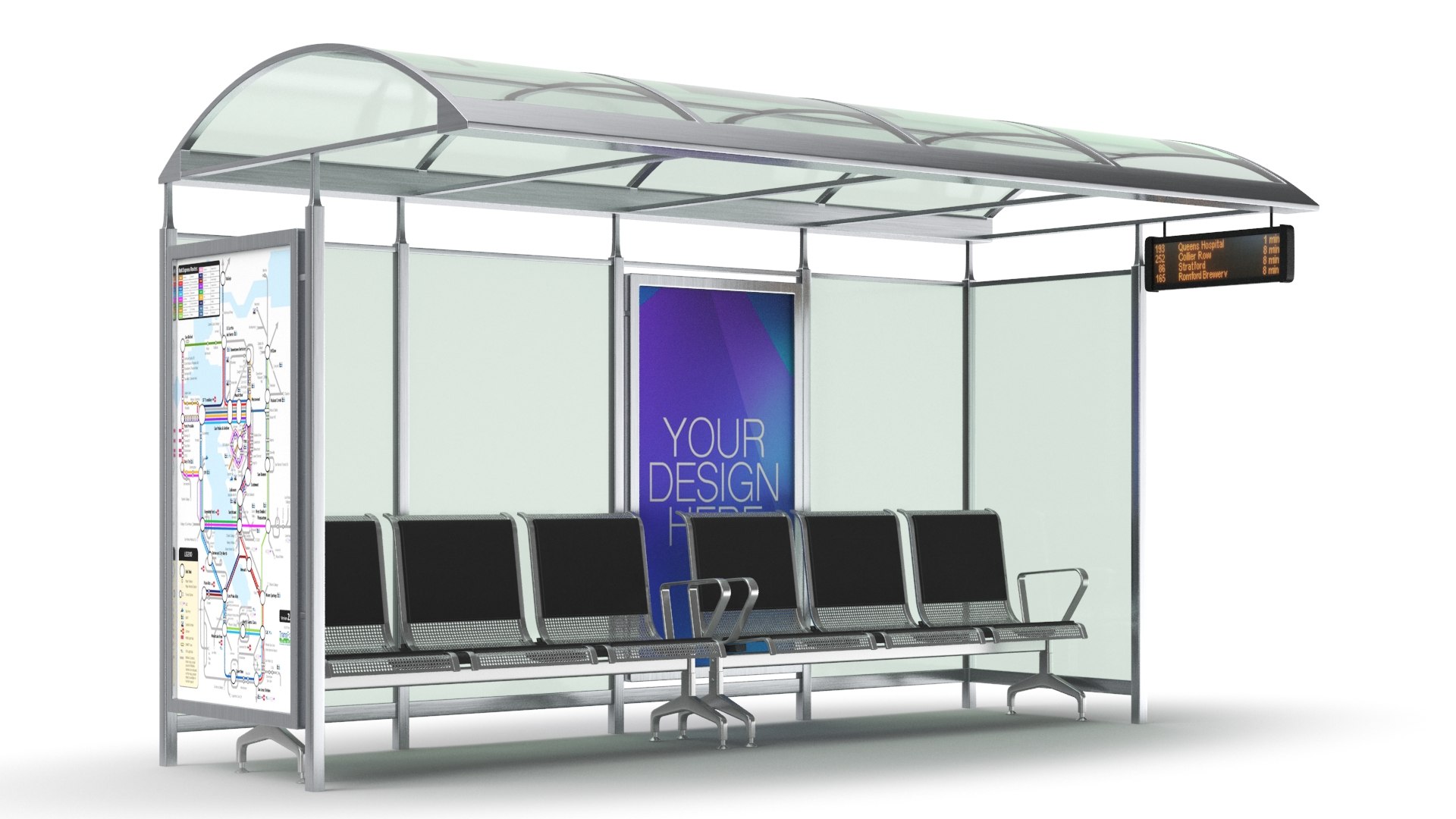 Bus Stop 3D model - TurboSquid 1745477