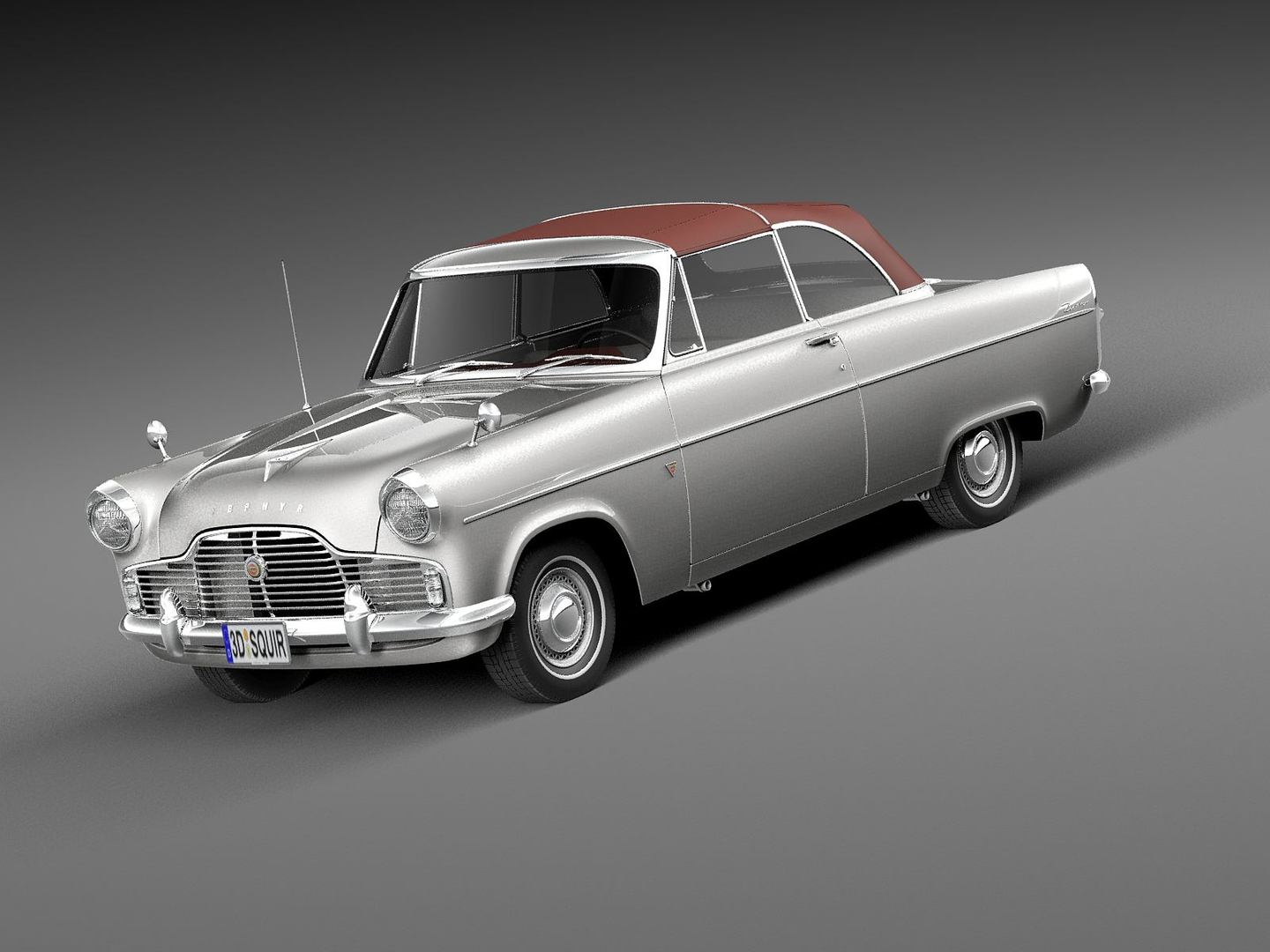 Classic Antique Zephyr Convertible 3d Max