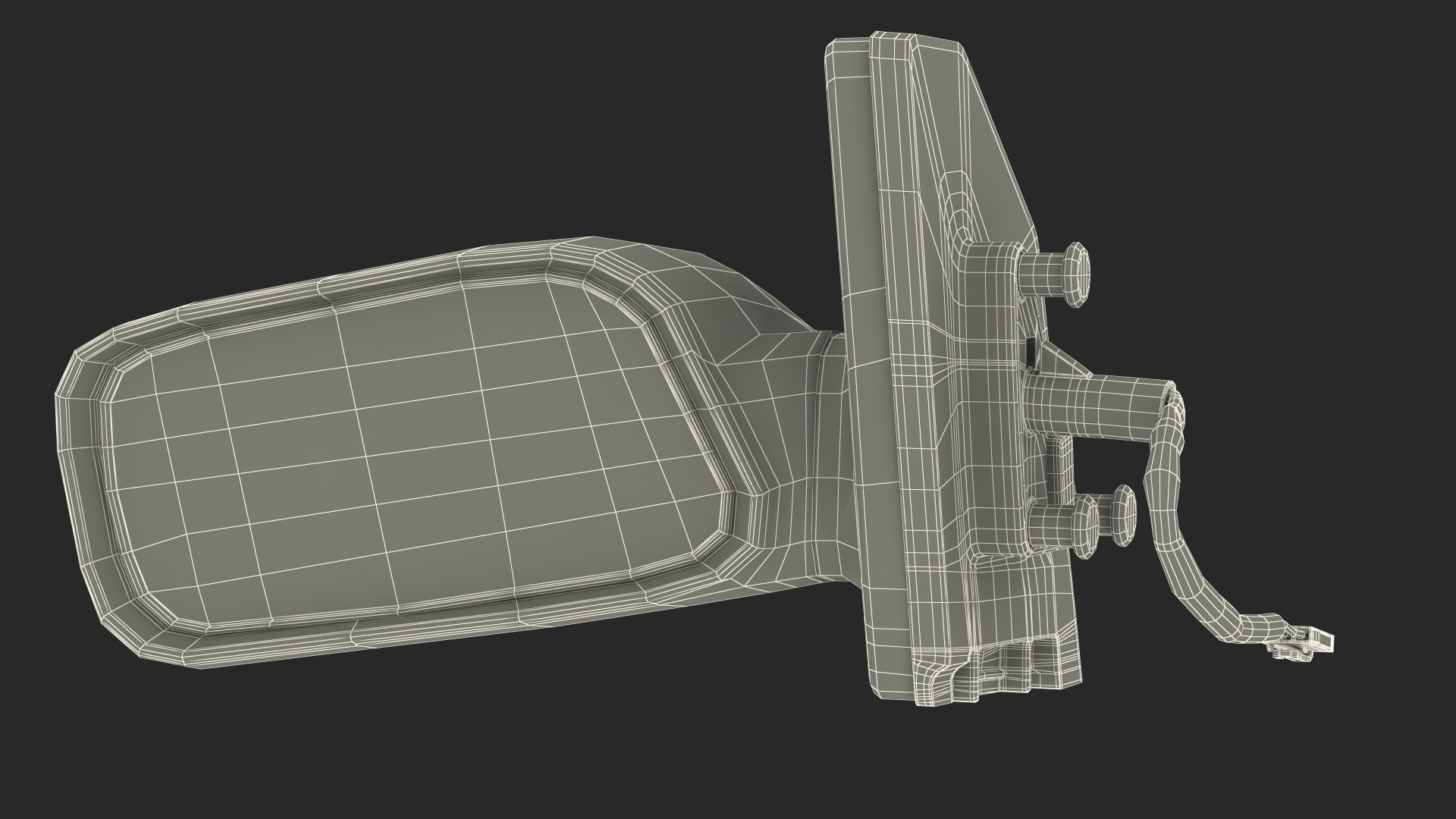 Car Side View Mirror Left Black 3D model - TurboSquid 1969599