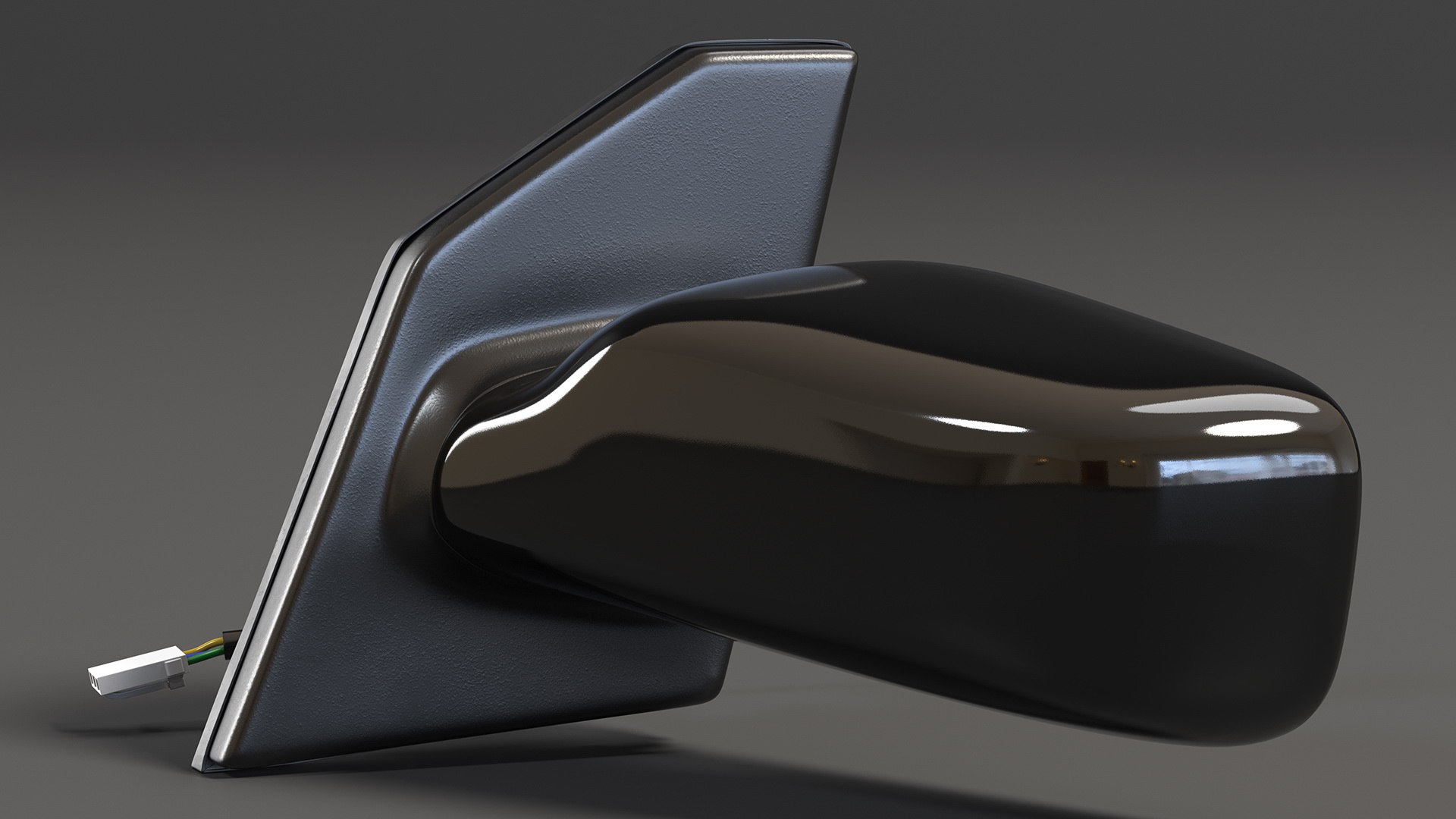 Car Side View Mirror Left Black 3D Model - TurboSquid 1969599