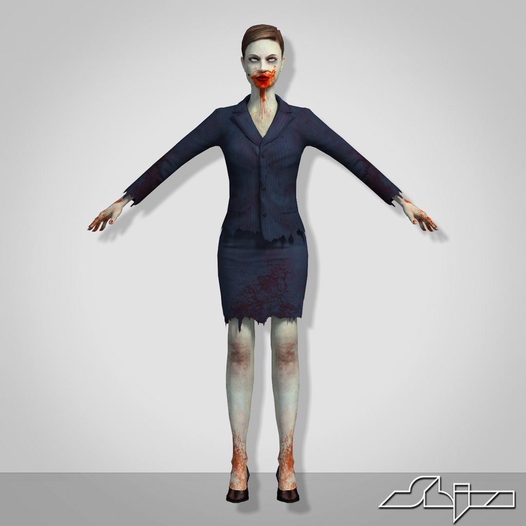3d model zombies pack 1