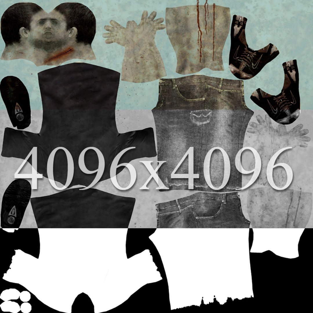 3d model zombies pack 1