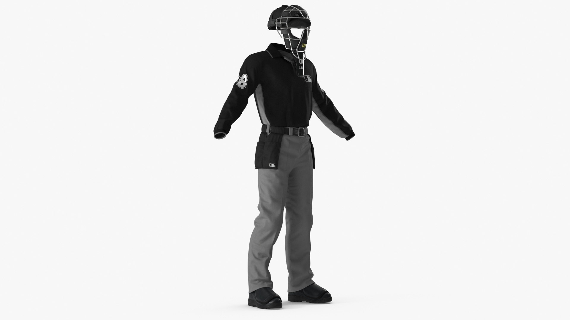 3D Uniform For Baseball Umpire With Mask Model - TurboSquid 2297319
