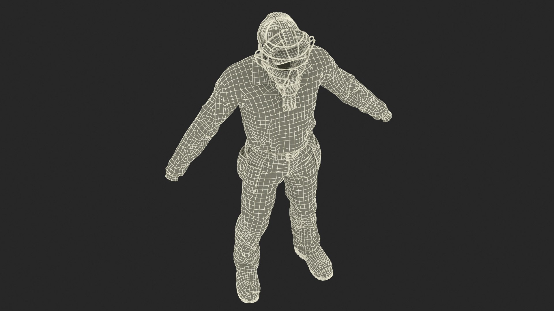 3D Uniform For Baseball Umpire With Mask Model - TurboSquid 2297319