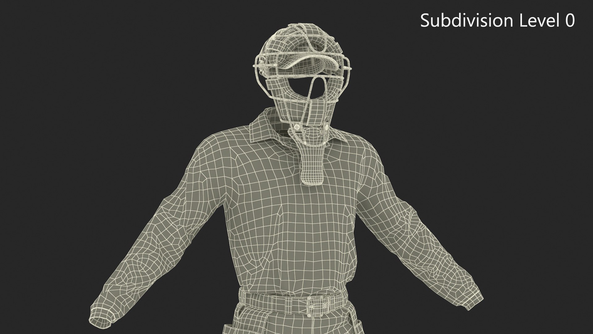 3D Uniform For Baseball Umpire With Mask Model - TurboSquid 2297319