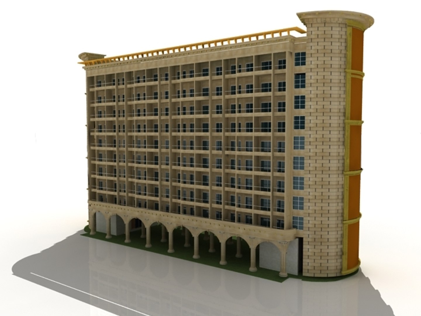 3d Model Of Luxury Hotel
