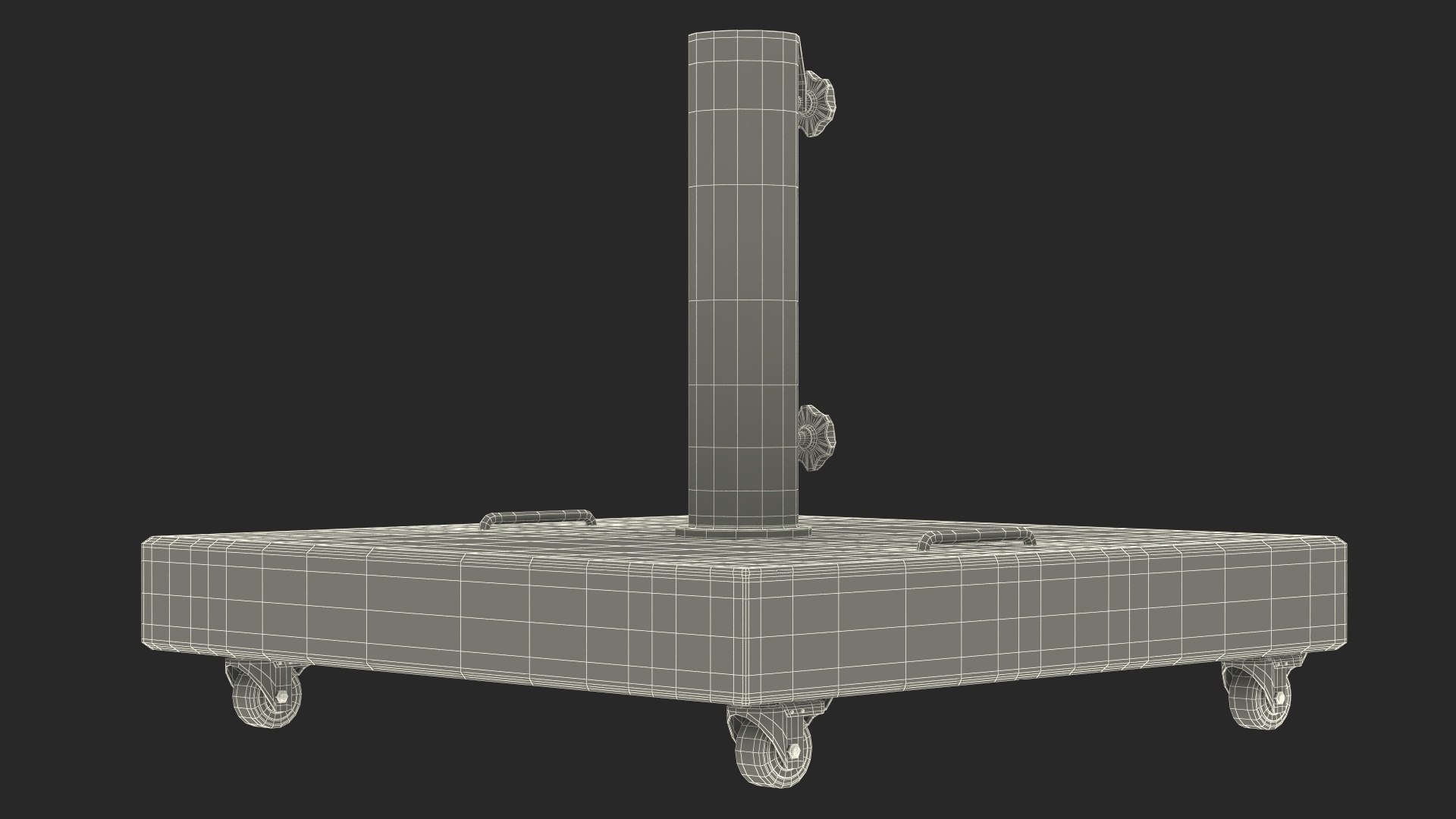 3D Light Granite Base On Wheels - TurboSquid 2105573