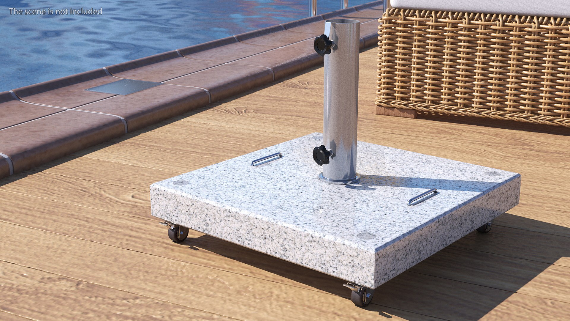 3D Light Granite Base On Wheels - TurboSquid 2105573