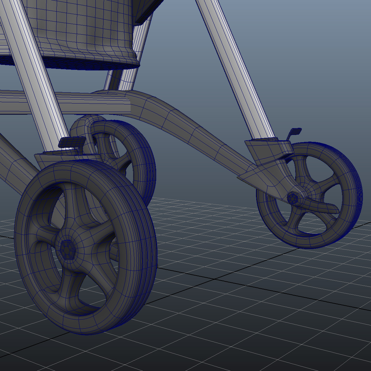 walker rollator 3d obj