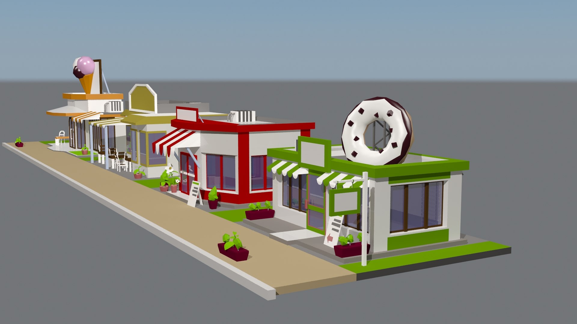 Stores Buildings 3D Model - TurboSquid 1166394