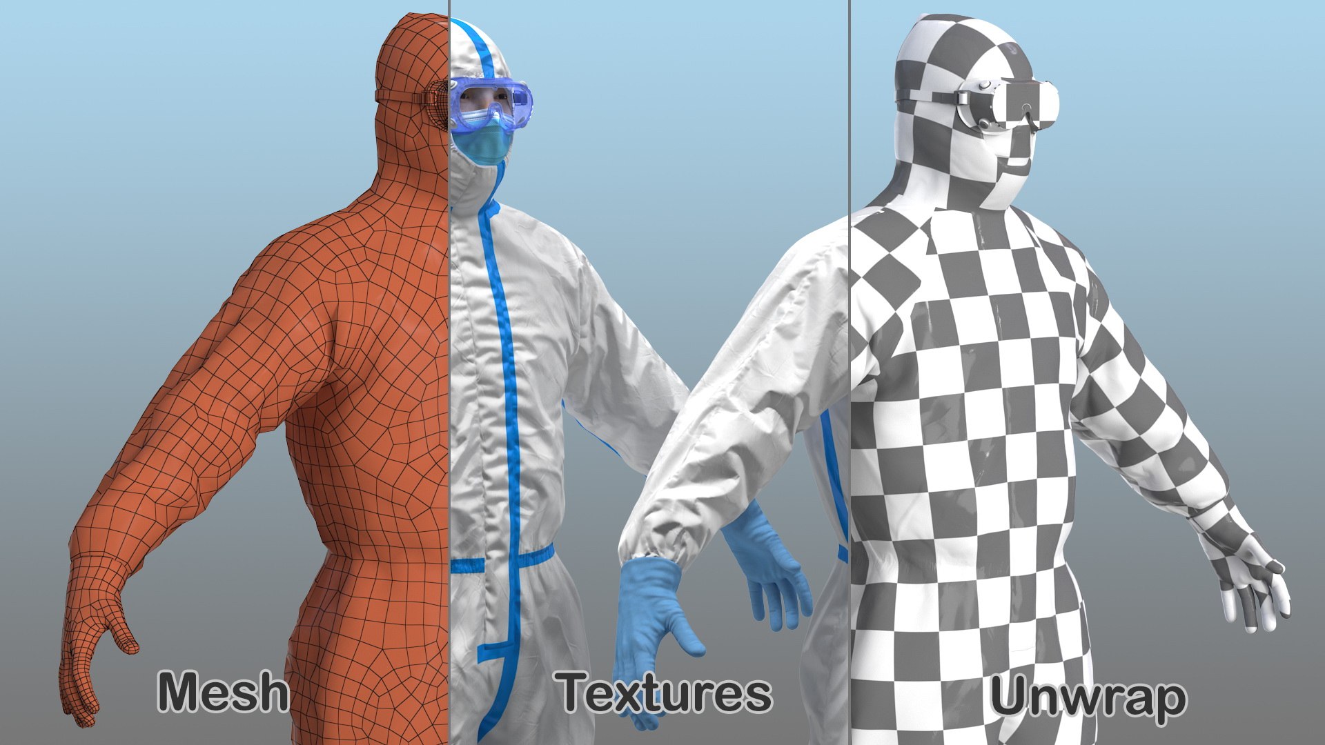 3D man disposable medical protective - TurboSquid 1565776