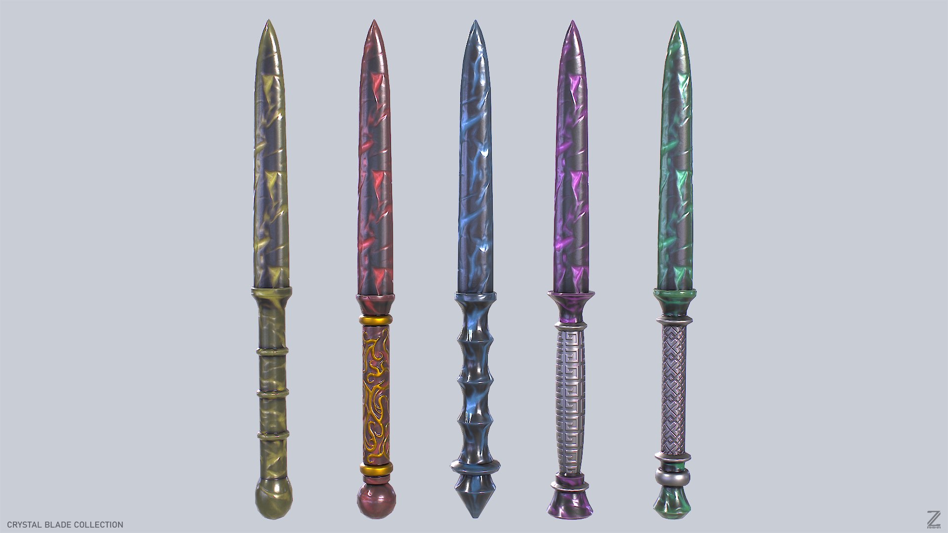 3D Crystal Blade Collection Model - TurboSquid 2218778
