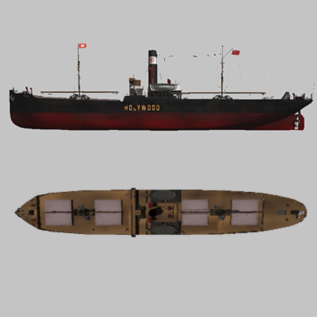 Coal Cargo Ship Ss 3d Obj