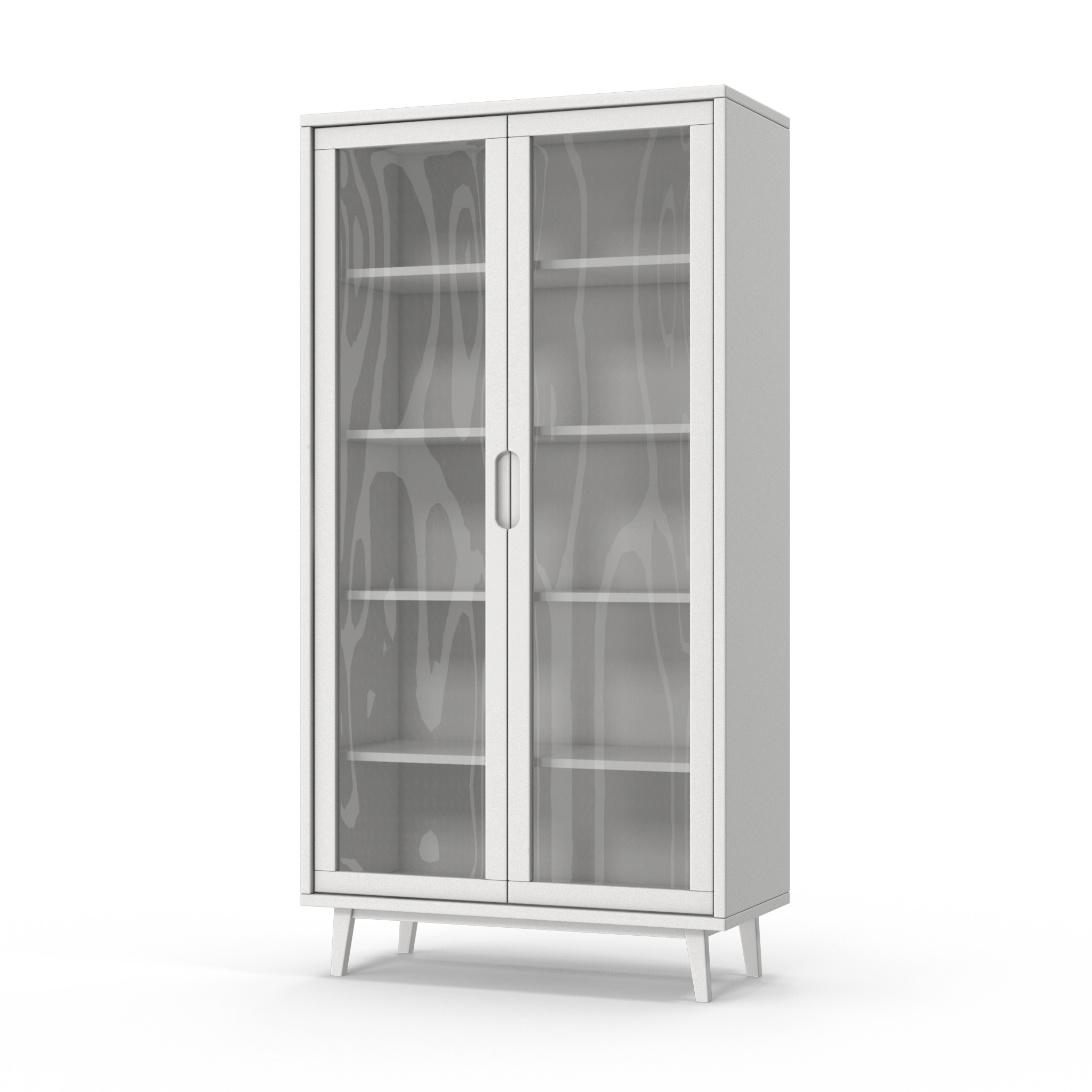 3D Cabinet With Glass Doors model - TurboSquid 1854825