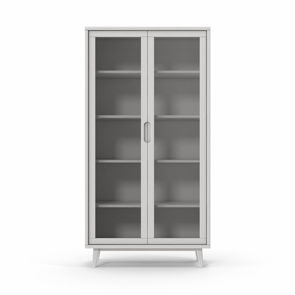 3D Cabinet With Glass Doors model - TurboSquid 1854825