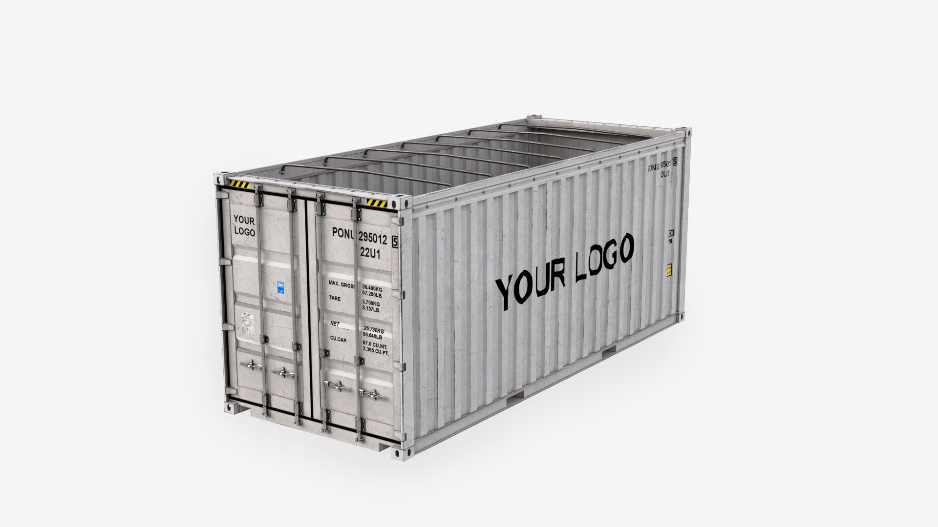 3D 20feet Generic Open Top Shipping Container - TurboSquid 2212528