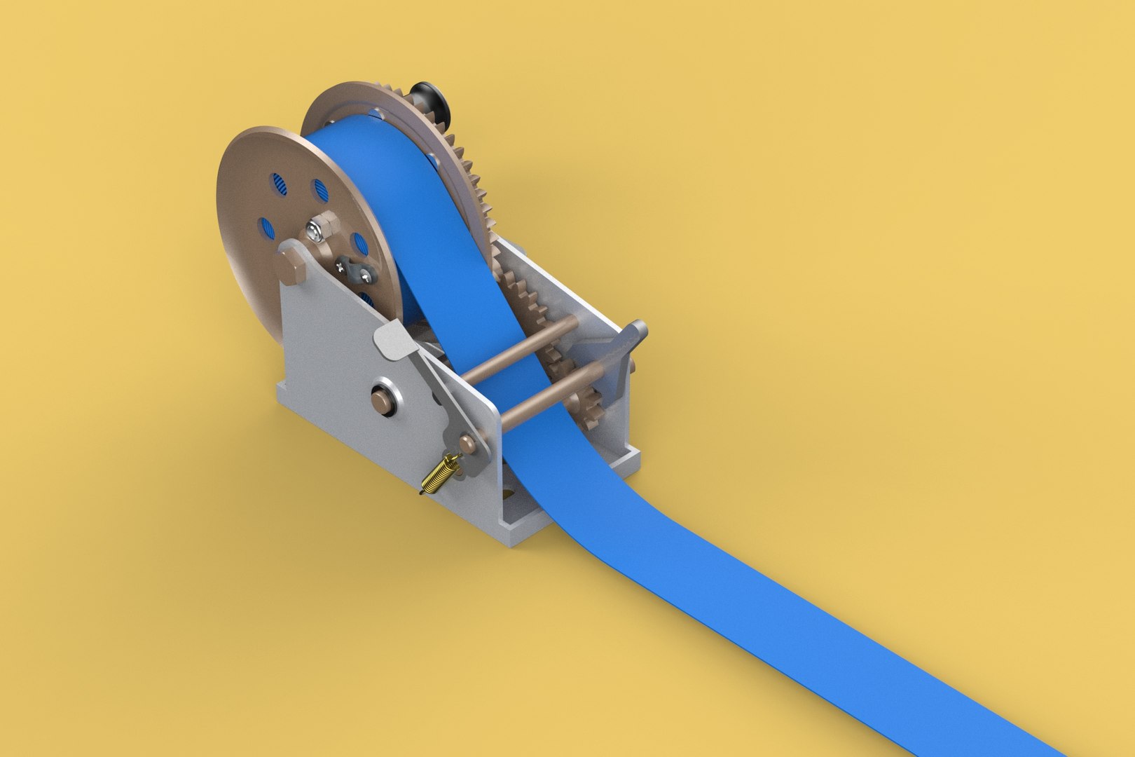 HAND LEVER CRANK WINCHES HOIST BELT WEBBING STRAP LIFT CRANE TON 3D ...