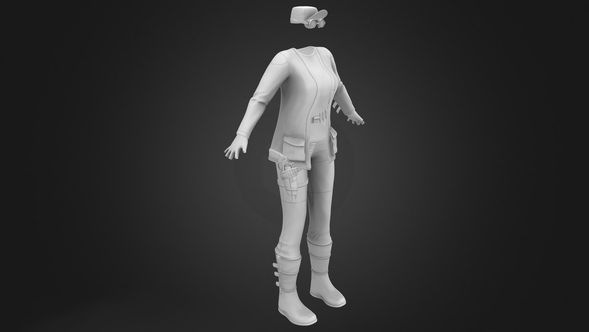 Survivor Hunter Character Outfit Costume 3D Model - TurboSquid 2002941