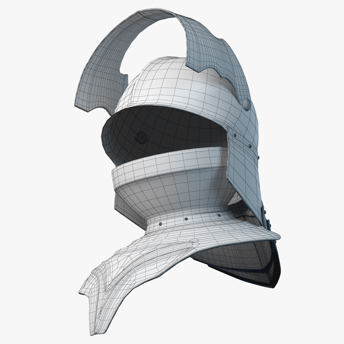 Gotischer Salat Helm 3D-Modell - TurboSquid 991179