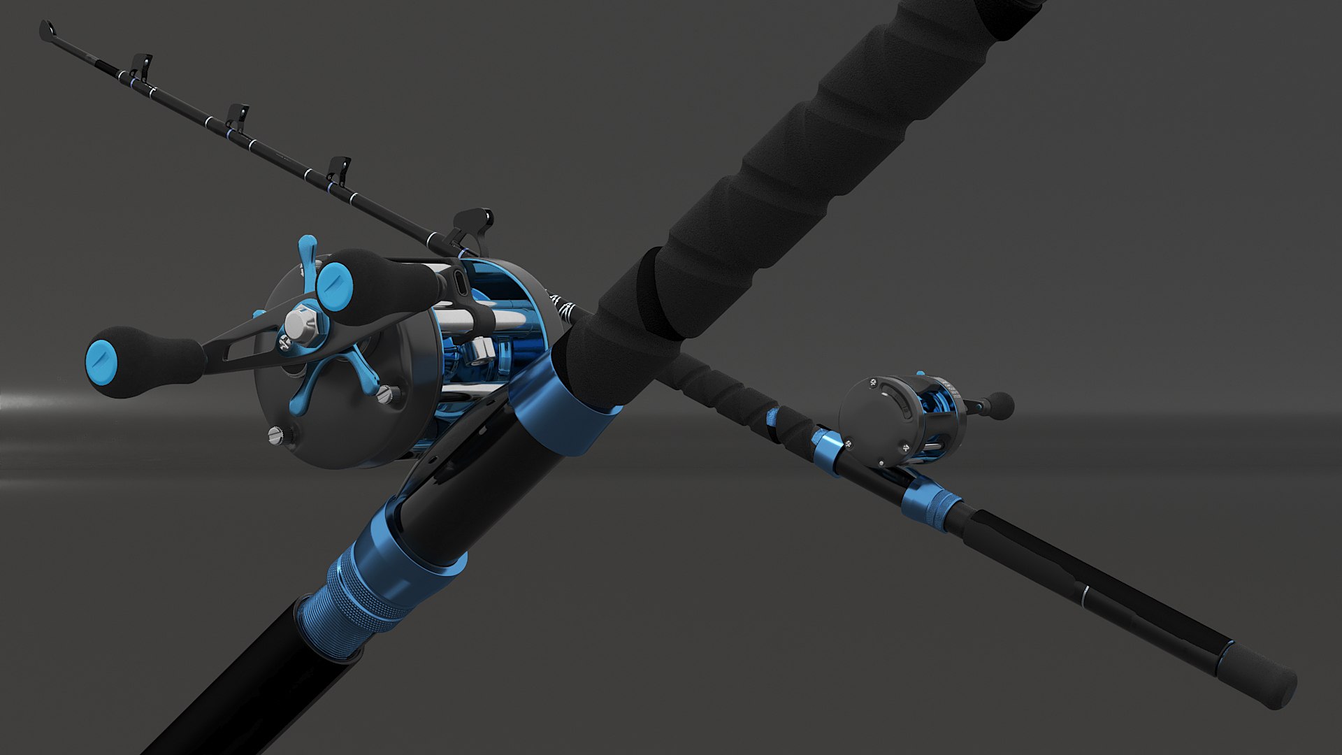 3D Model UltraLight Fishing Rod With Round Baitcasting Reel ...