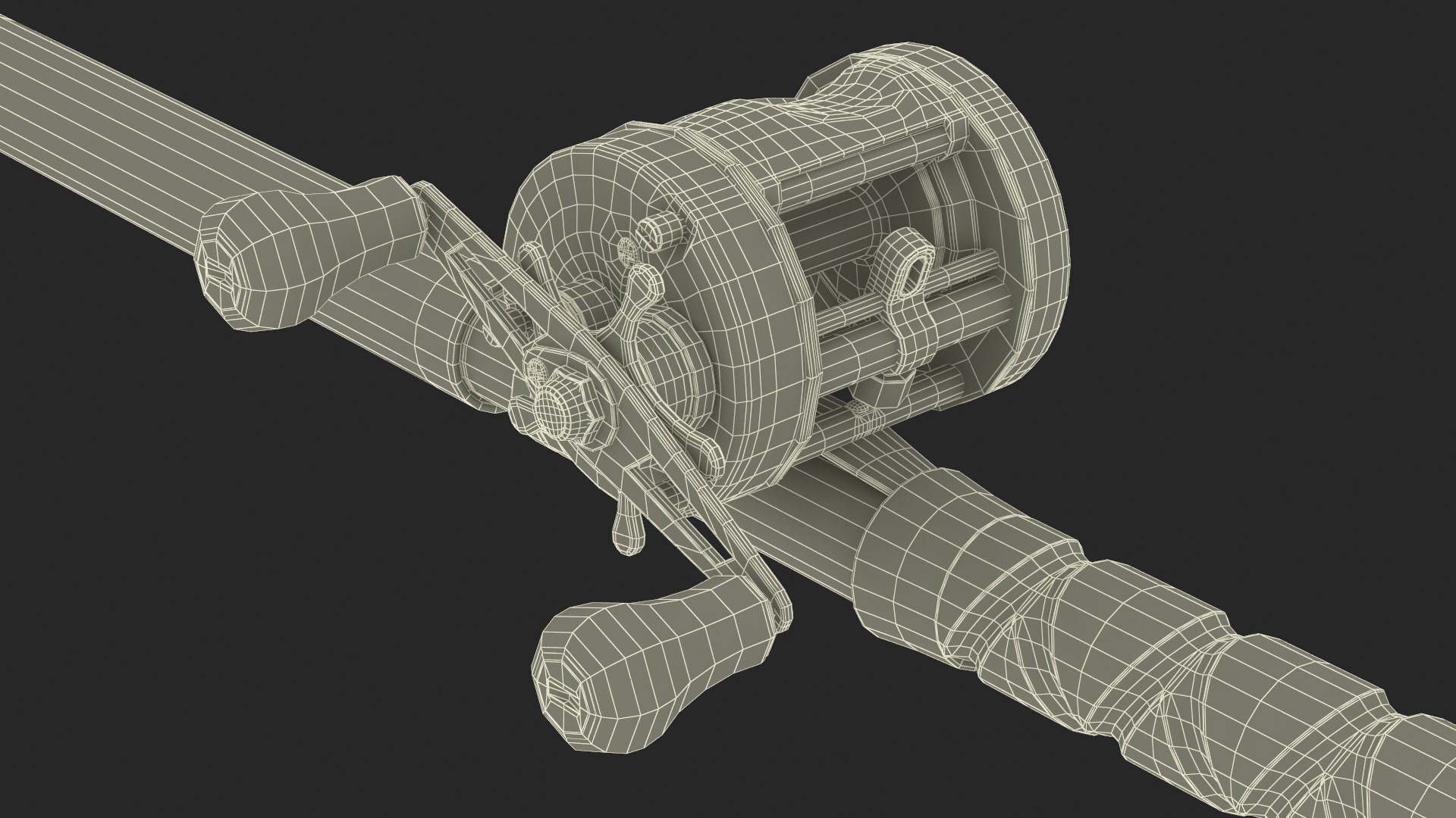 3D Model UltraLight Fishing Rod With Round Baitcasting Reel ...