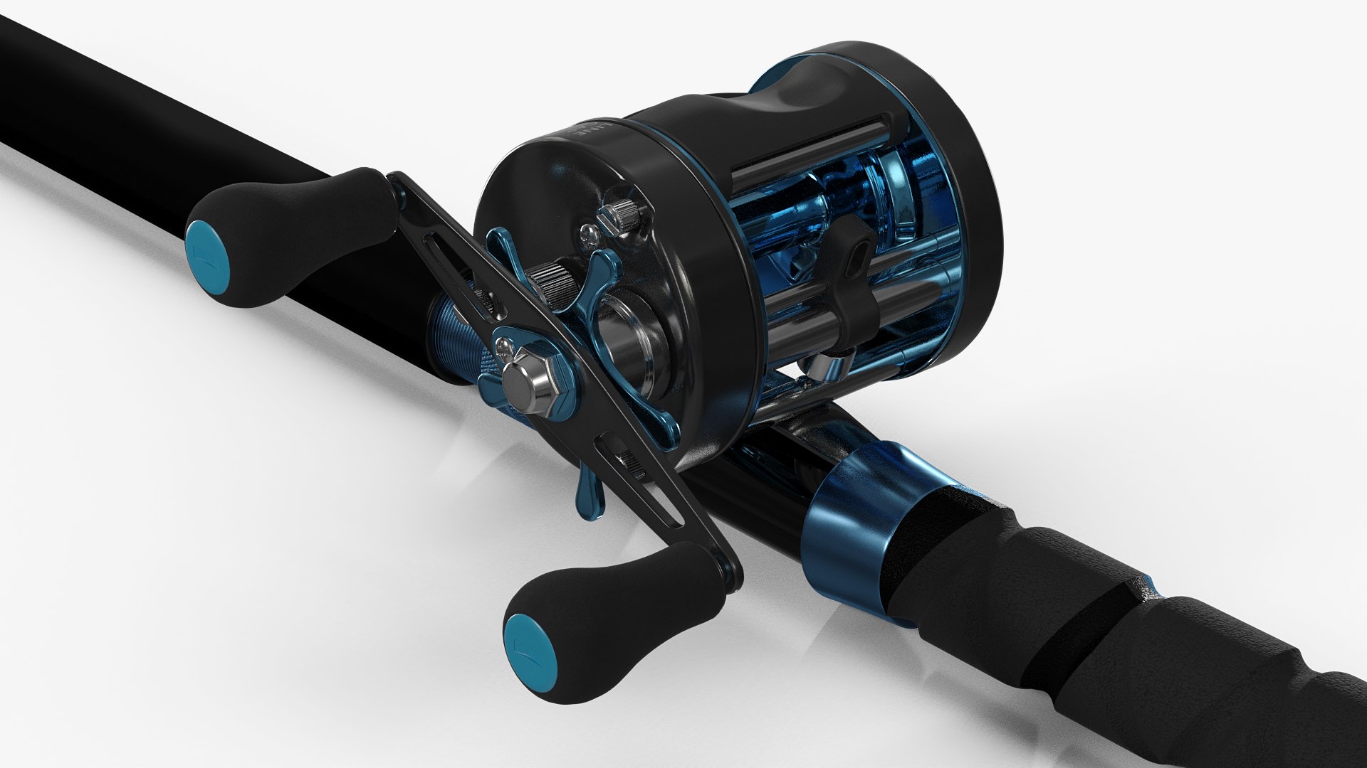 3D Model UltraLight Fishing Rod With Round Baitcasting Reel ...