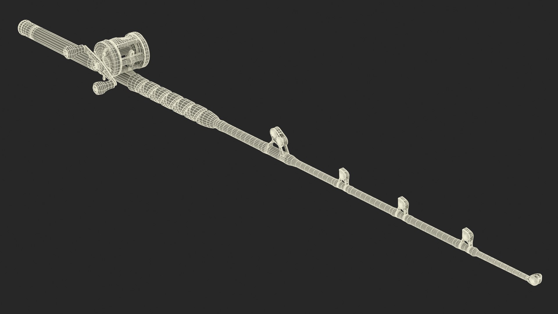 3D Model UltraLight Fishing Rod With Round Baitcasting Reel ...