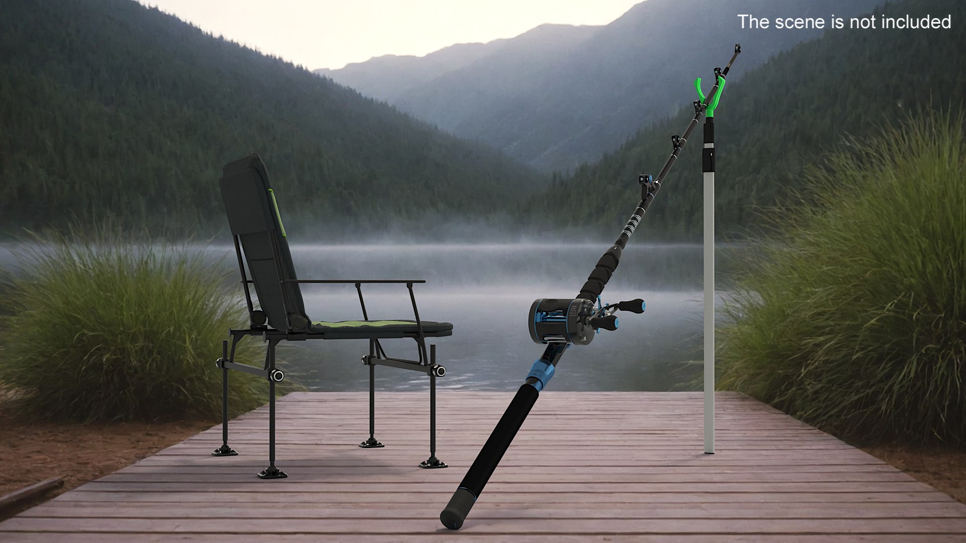 3D Model UltraLight Fishing Rod With Round Baitcasting Reel ...