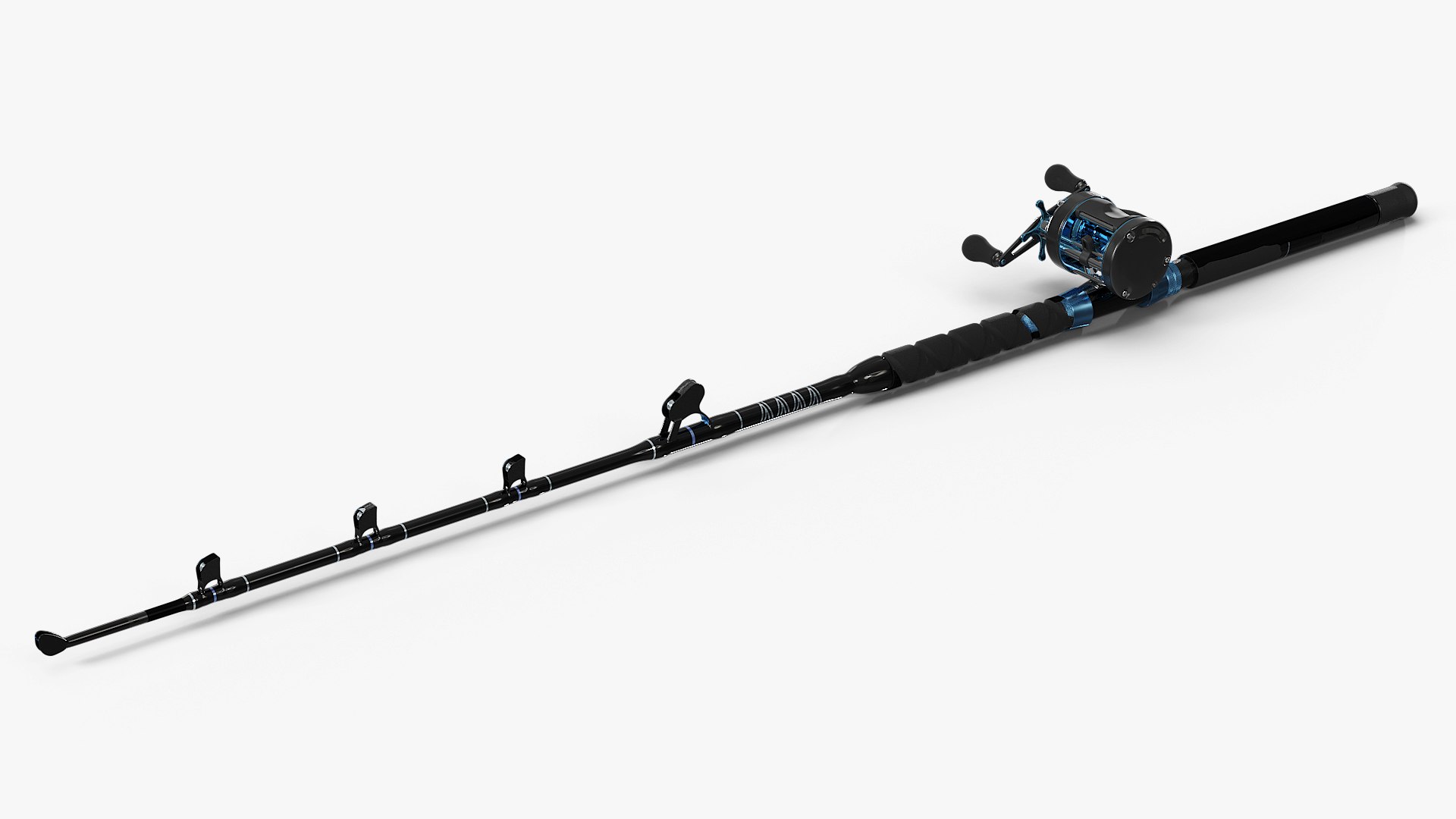 3D Model UltraLight Fishing Rod With Round Baitcasting Reel ...