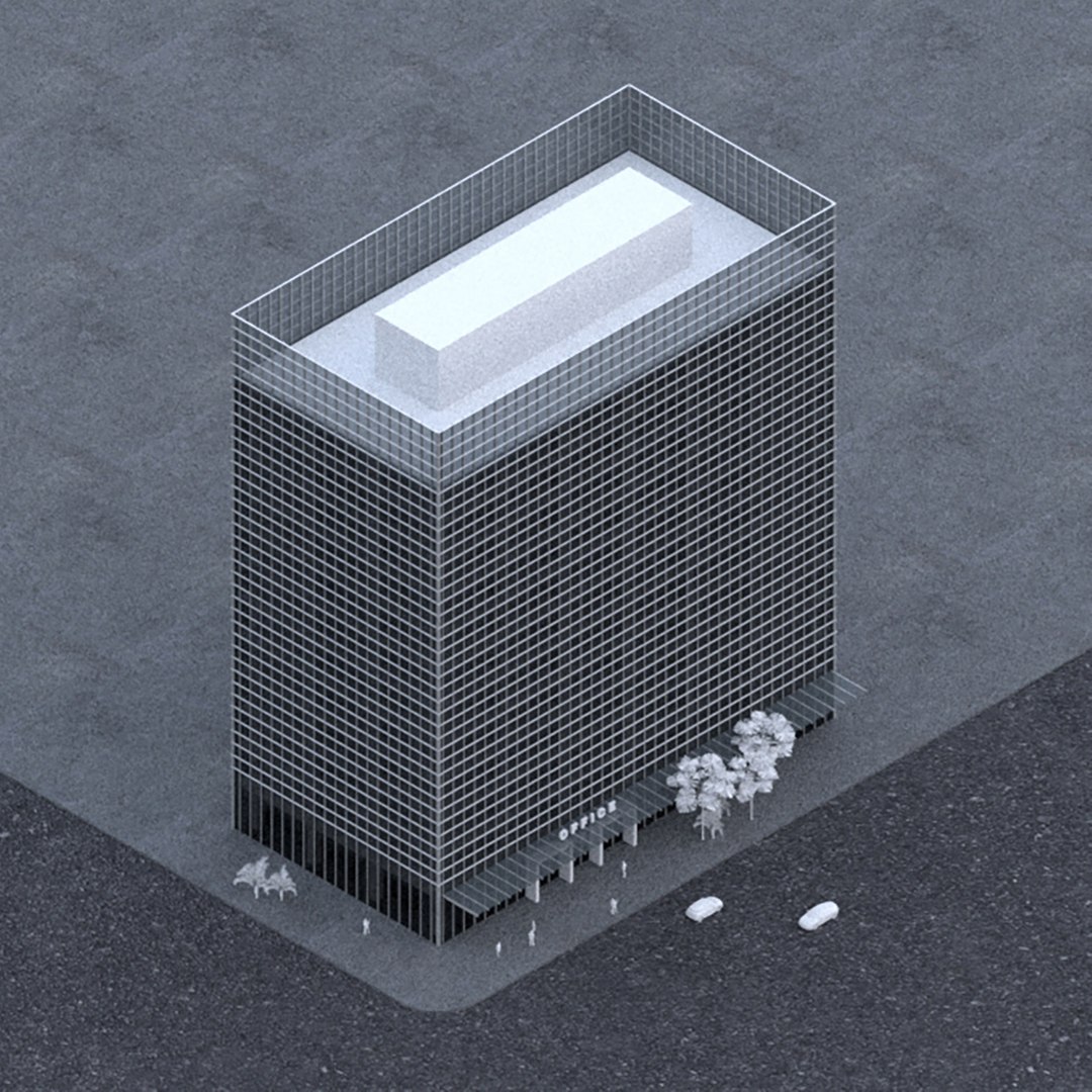 12 Story Office Skyscraper Building Model - TurboSquid 1222469