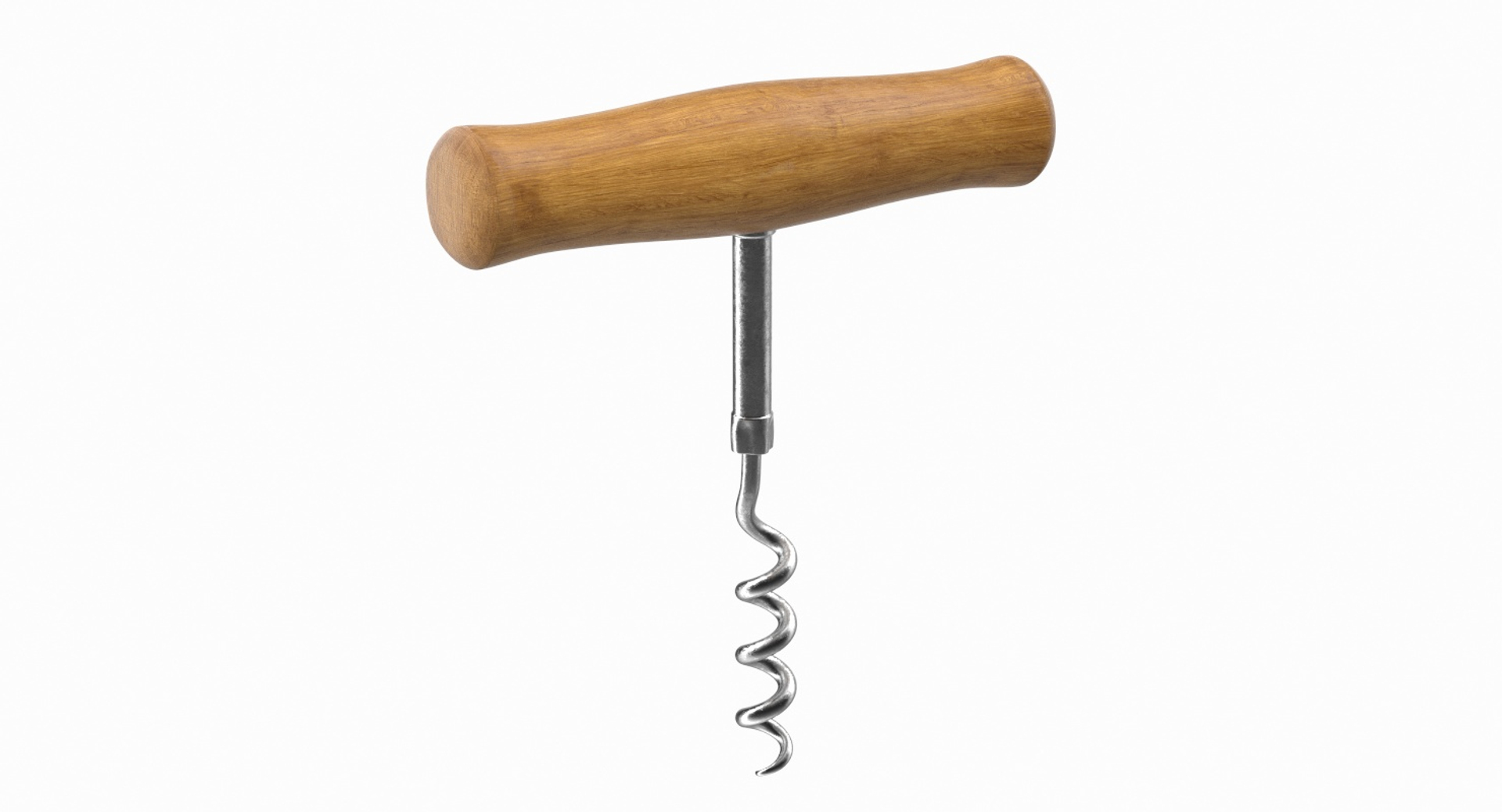 3D wooden handle corkscrew screw model - TurboSquid 1428829