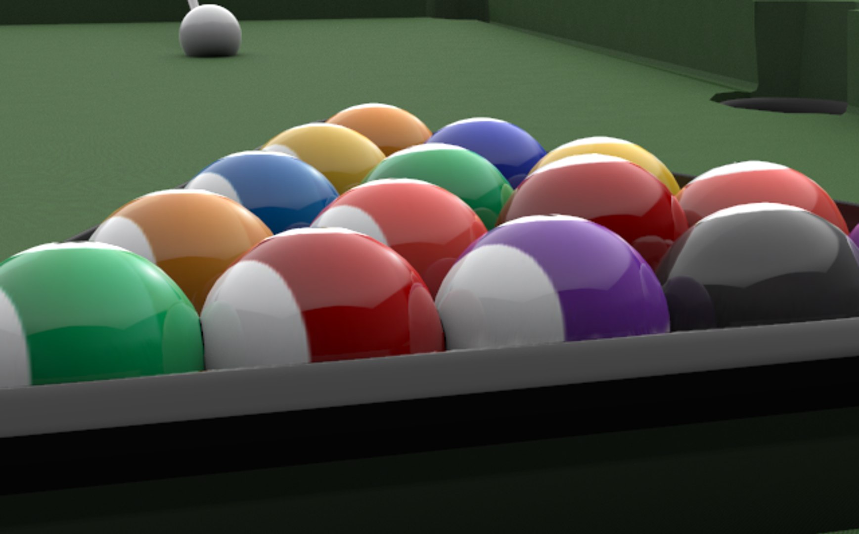 3D billiard table set - TurboSquid 1580932