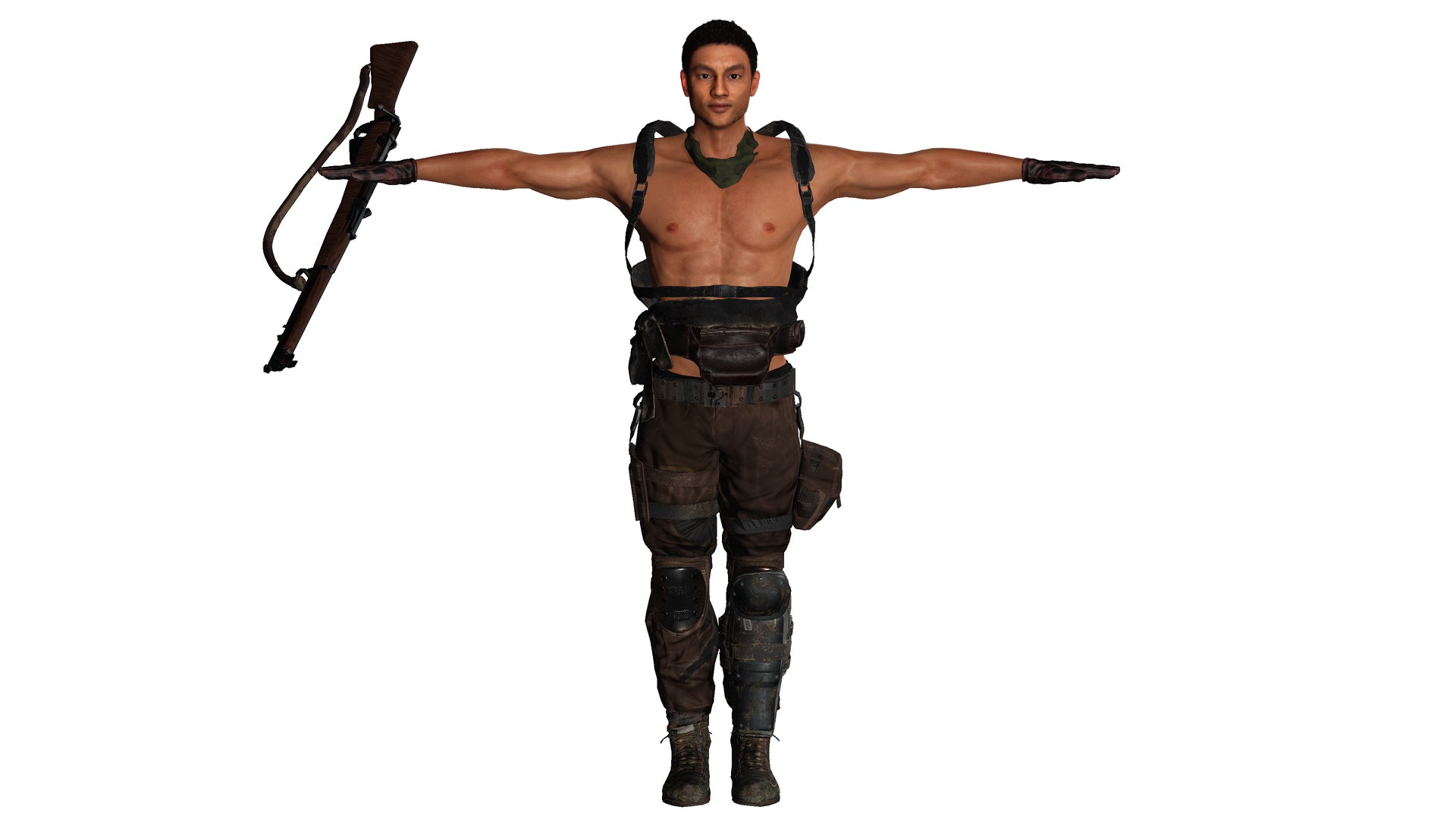 3D AAA 3D MALE APOCALYPSE SURVIVAL SNIPER 02 - GAME READY CHARACTER ...