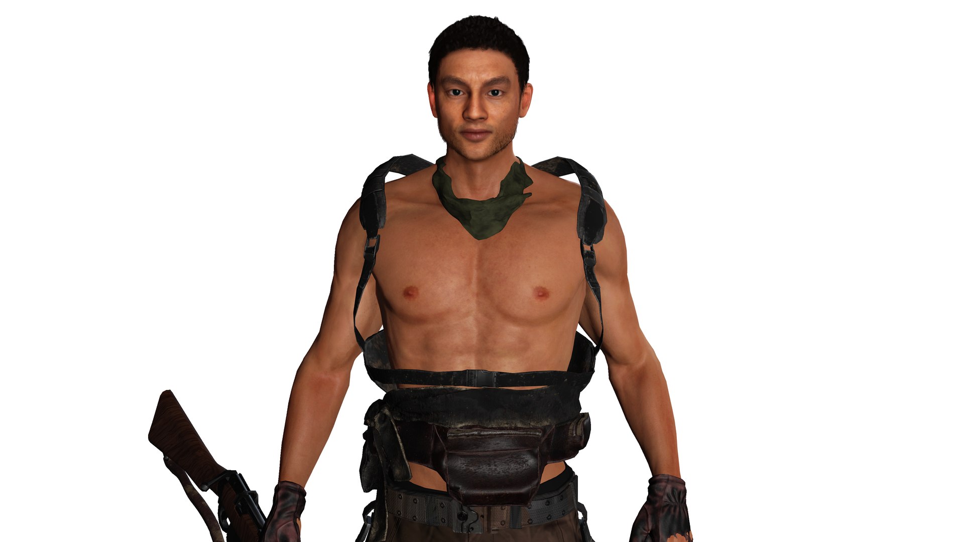 3D AAA 3D MALE APOCALYPSE SURVIVAL SNIPER 02 - GAME READY CHARACTER ...
