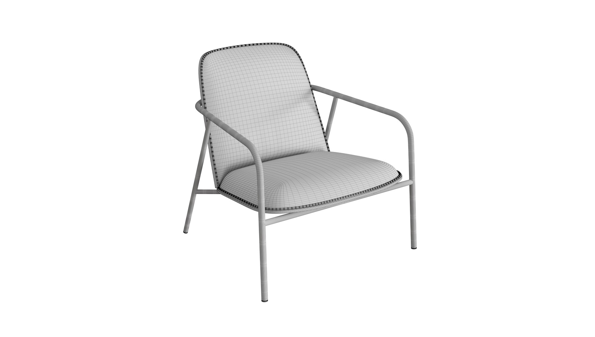 Pad Lounge Chair Low 3D Model - TurboSquid 1944204