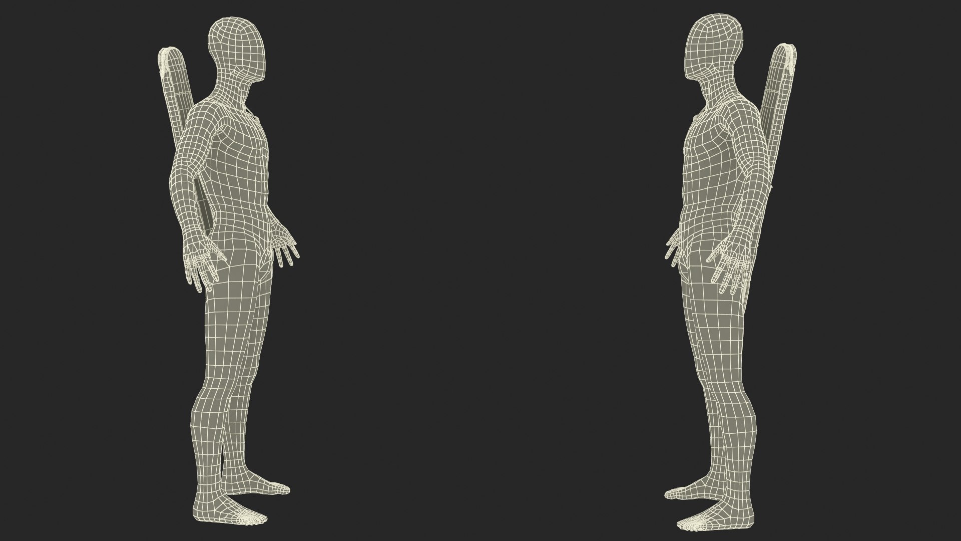 Hunter Gun Carry Bag On Mannequin 3D - TurboSquid 2113692