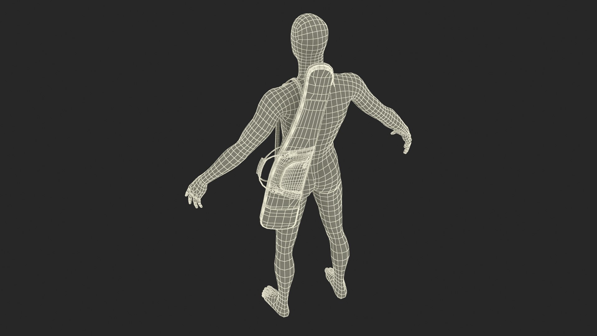 Hunter Gun Carry Bag On Mannequin 3D - TurboSquid 2113692