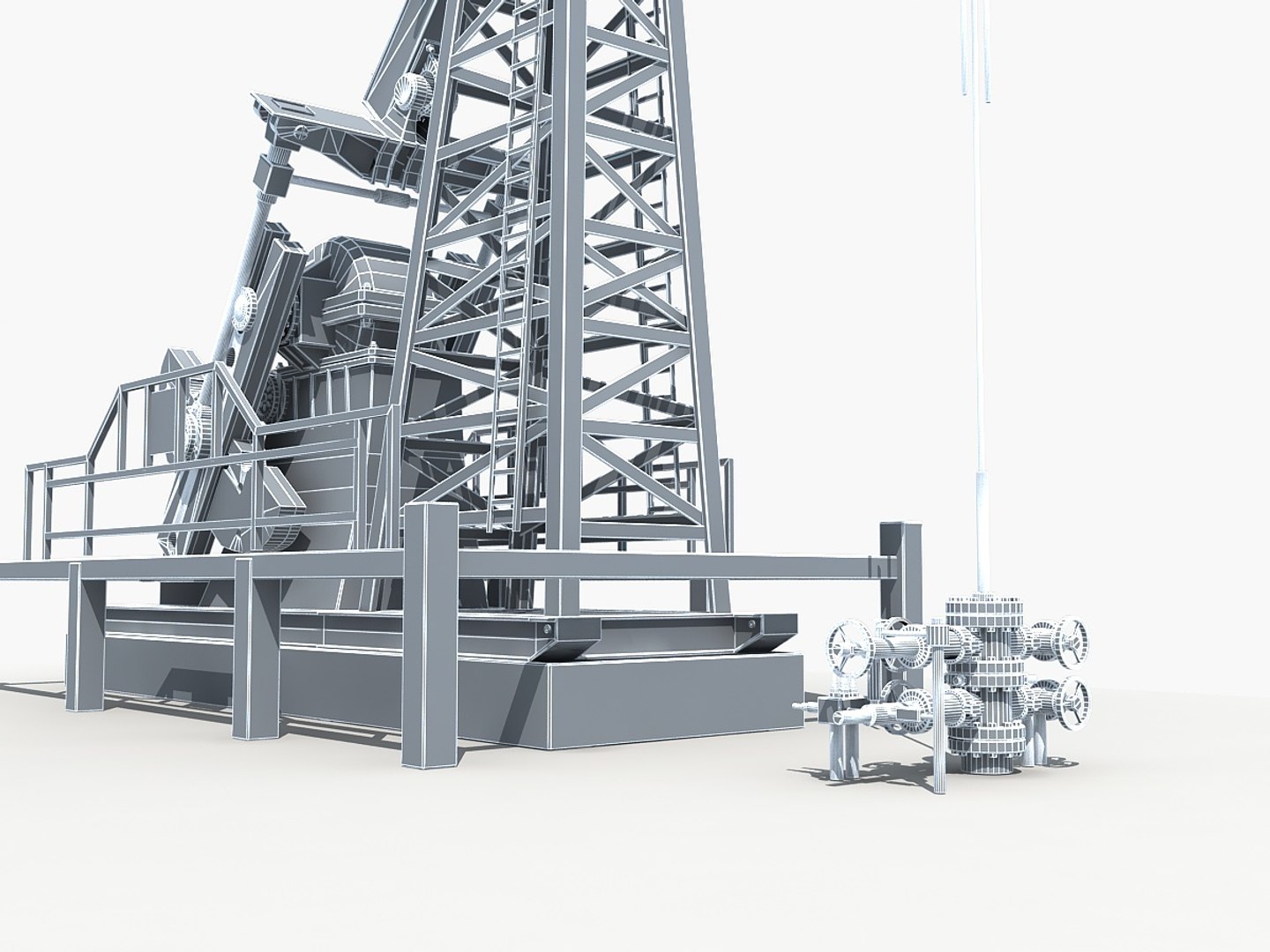 3d oil pump jack model
